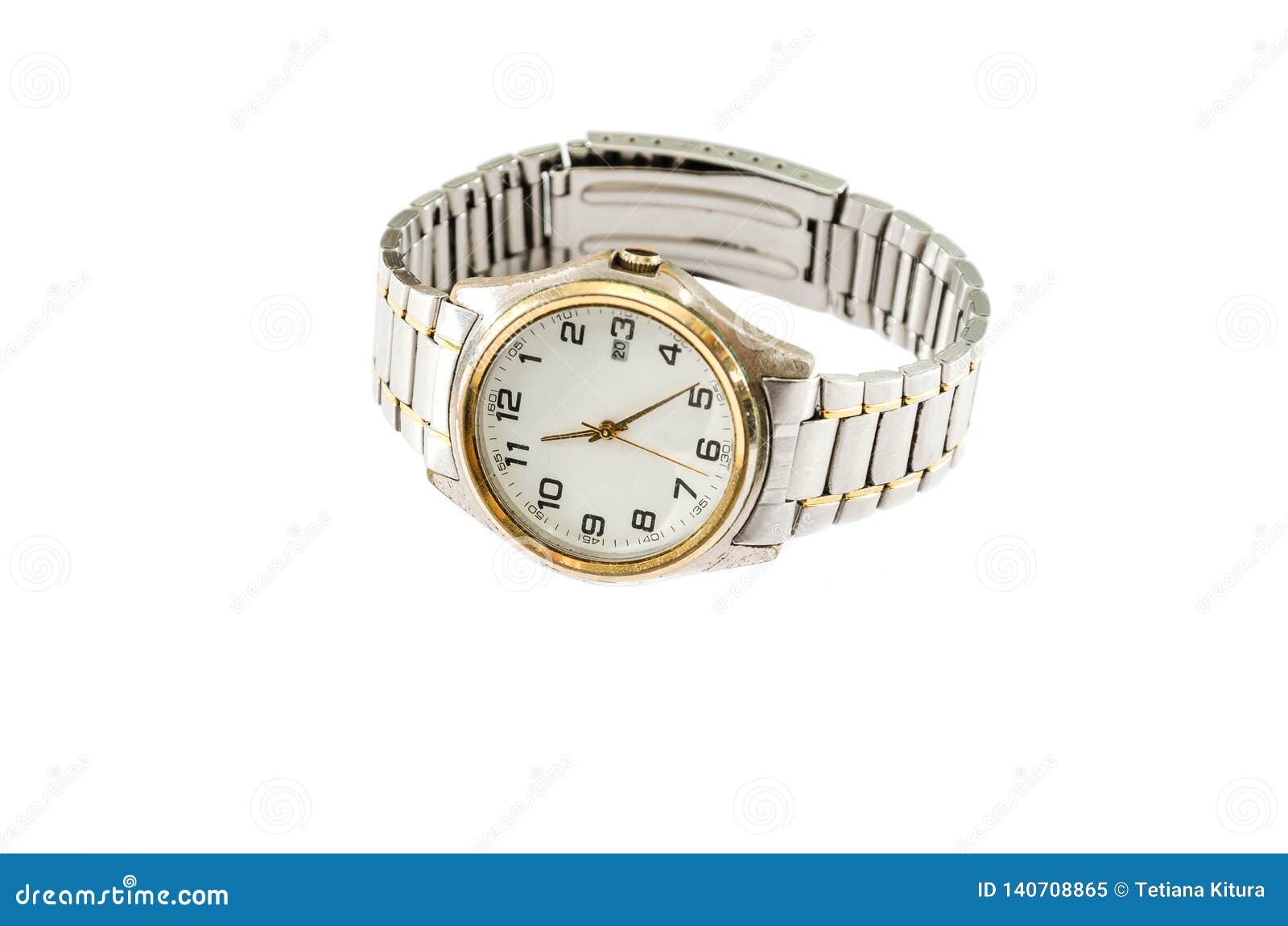 The Watch is Isolated on a White Background Stock Image - Image of ...