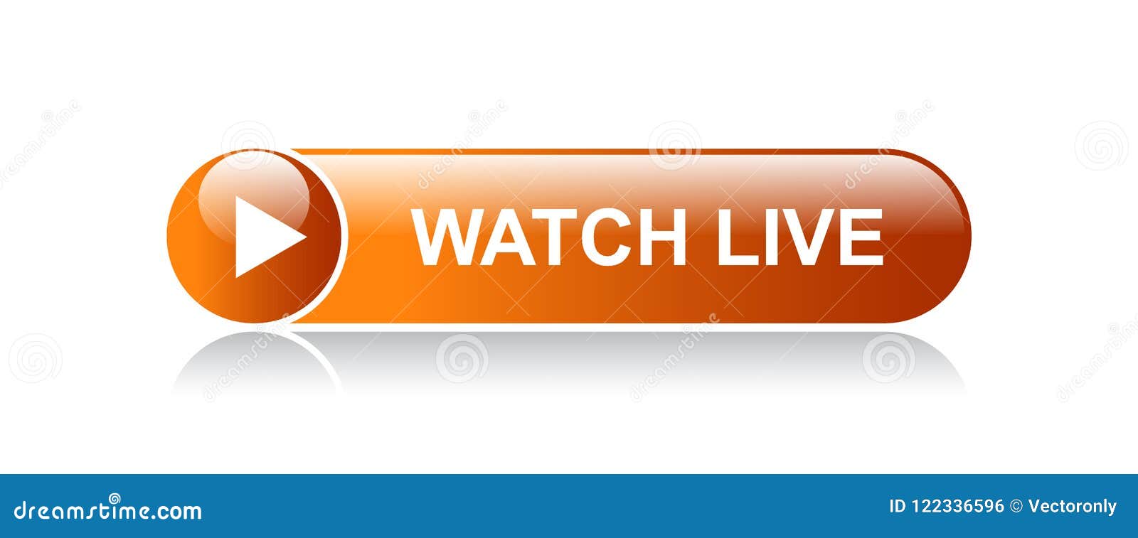 Watch live button stock illustration. Illustration of broadcast - 122336596