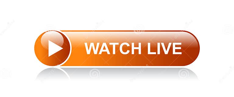 Watch live button stock illustration. Illustration of broadcast - 122336596
