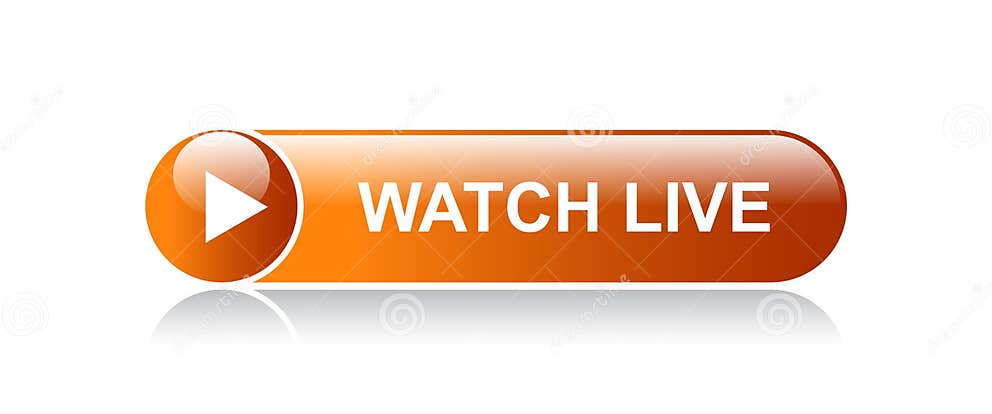Watch live button stock illustration. Illustration of broadcast - 122336596