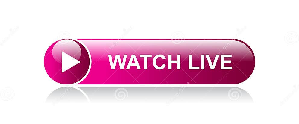 Watch live button stock illustration. Illustration of broadcasting ...