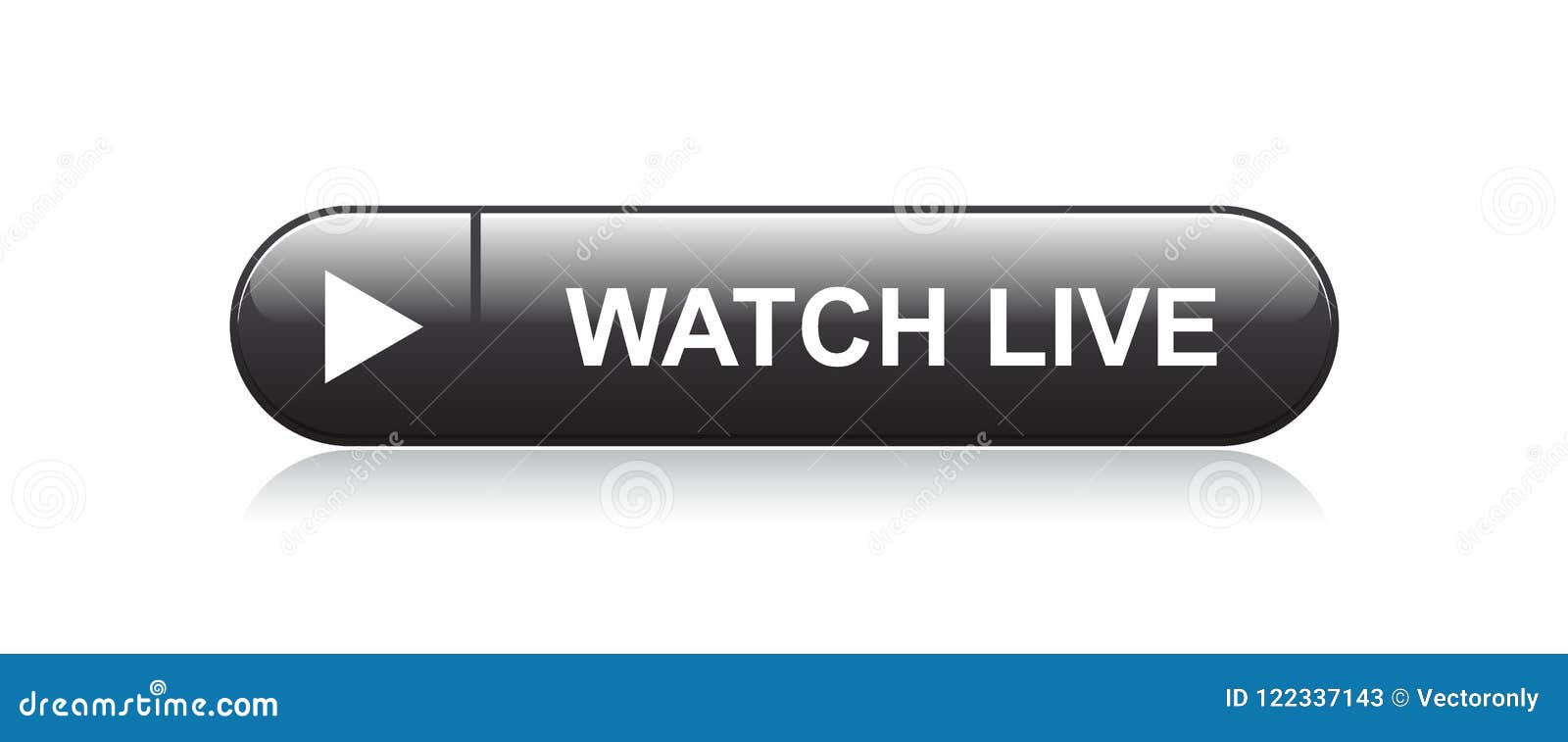 Watch live button stock illustration. Illustration of current - 122337143