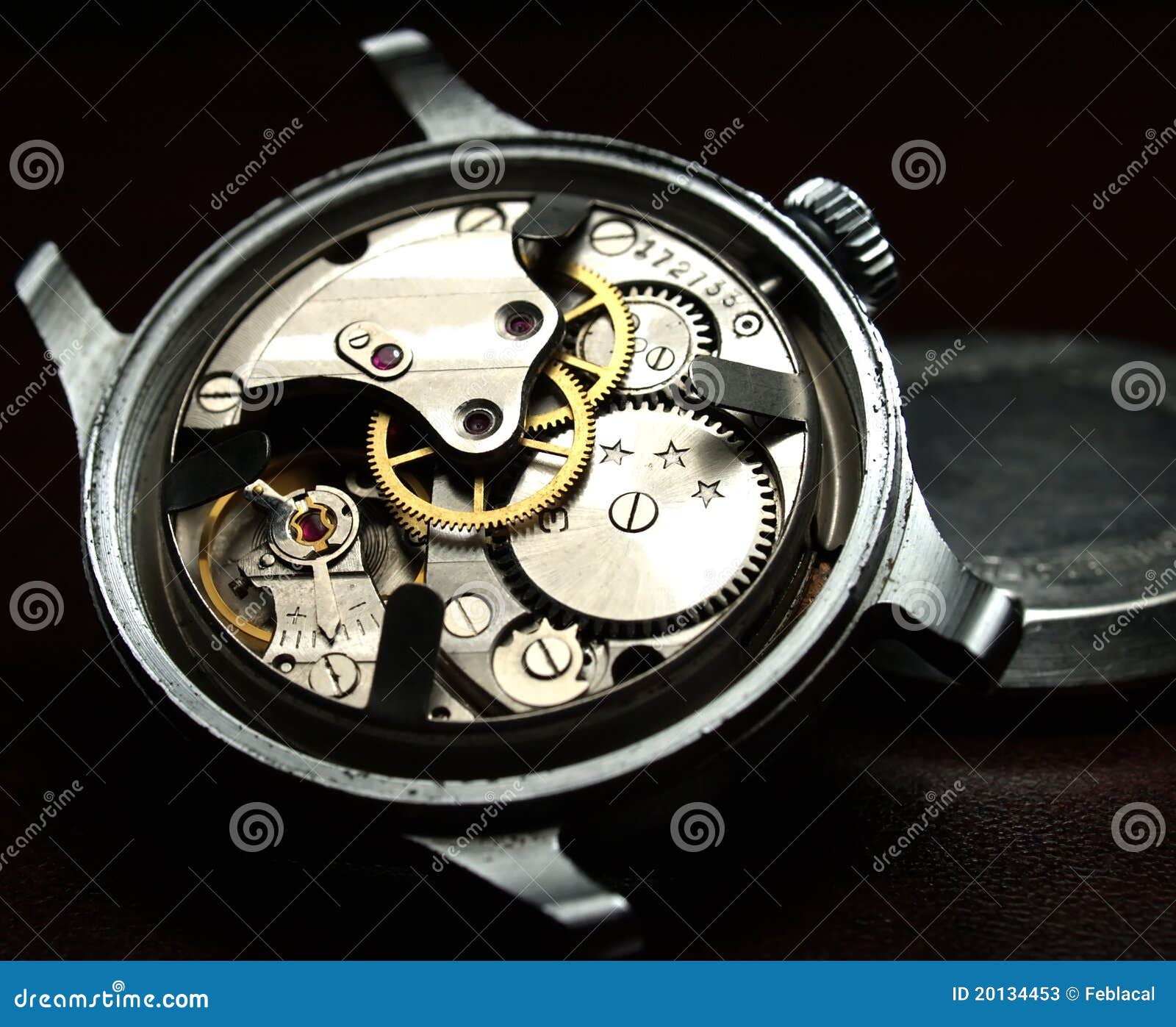 Watch machinery stock image. Image of antiquity, cogs - 20134453