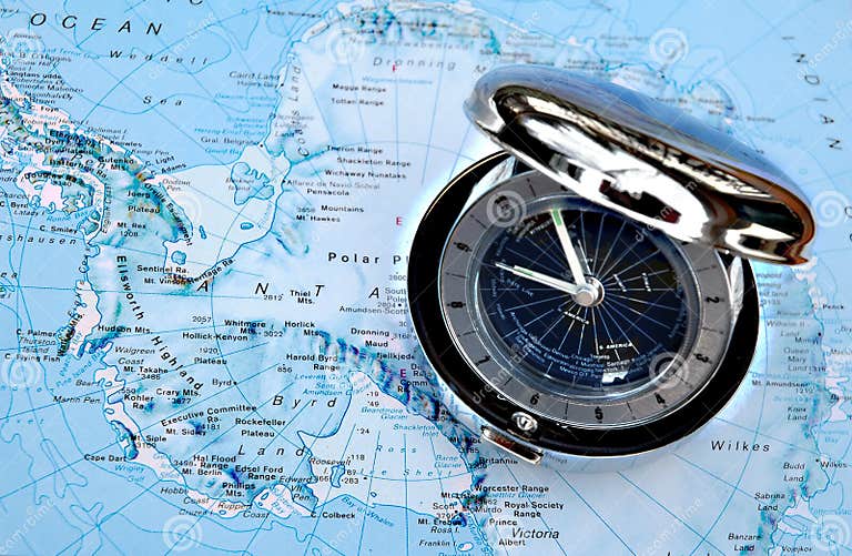 Watch on map 1 stock image. Image of continent, minutes - 104977