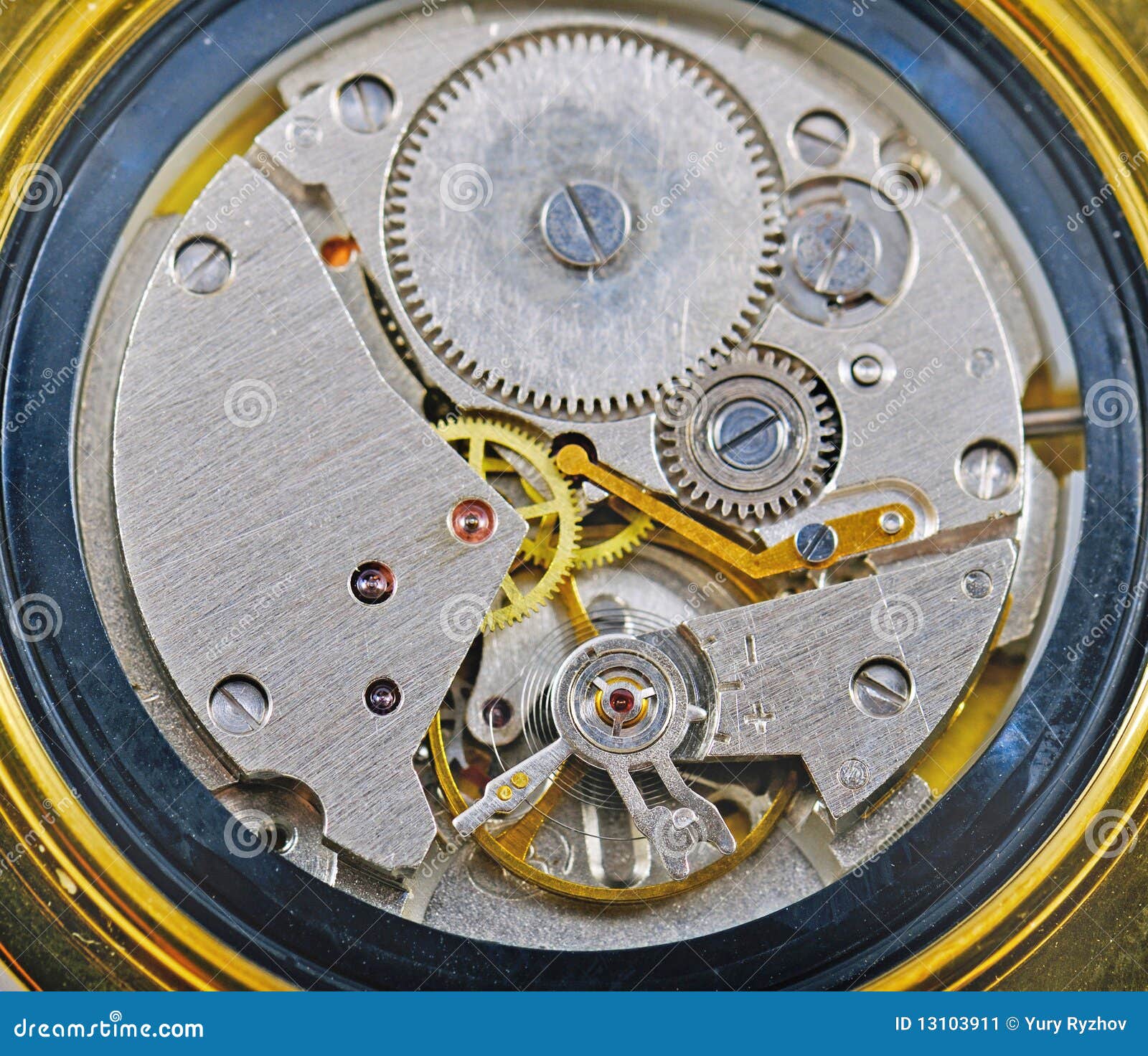 Watch Mechanism stock image. Image of bolt, gear, metal - 13103911