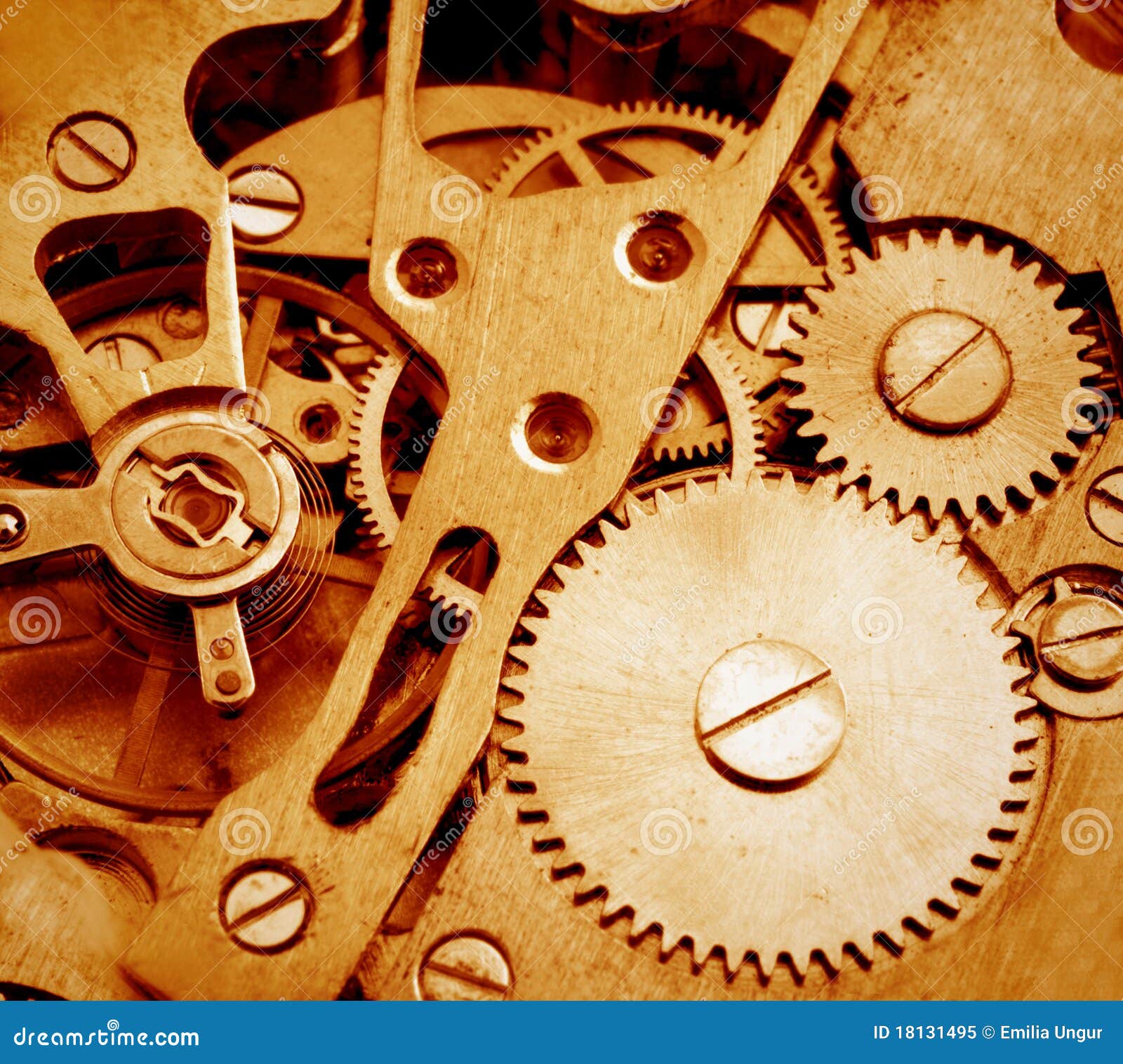 Watch mechanism stock image. Image of detail, iron, together - 18131495