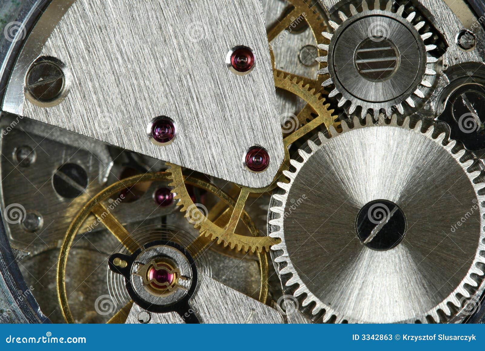 Watch mechanism stock image. Image of element, machinery - 3342863