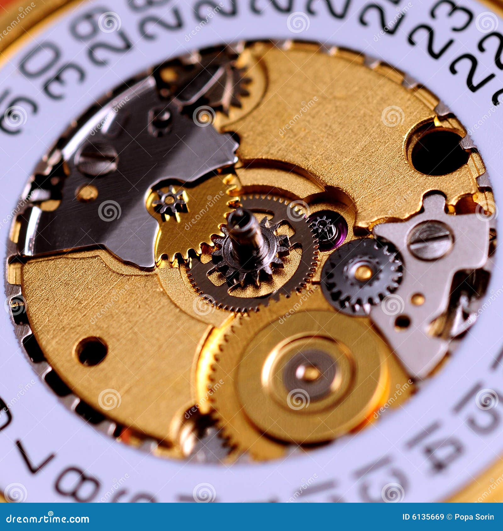 Watch mechanism stock image. Image of open, gear, antique - 6135669