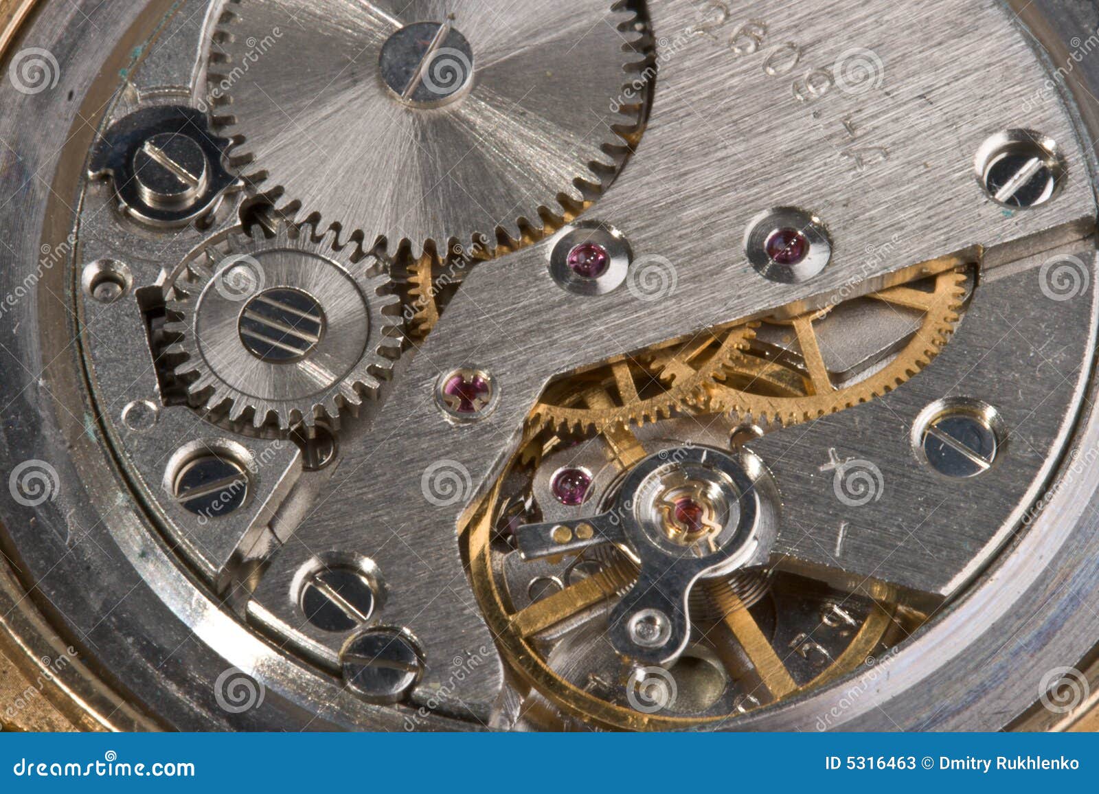 Watch mechanism macro stock image. Image of time, macro - 5316463