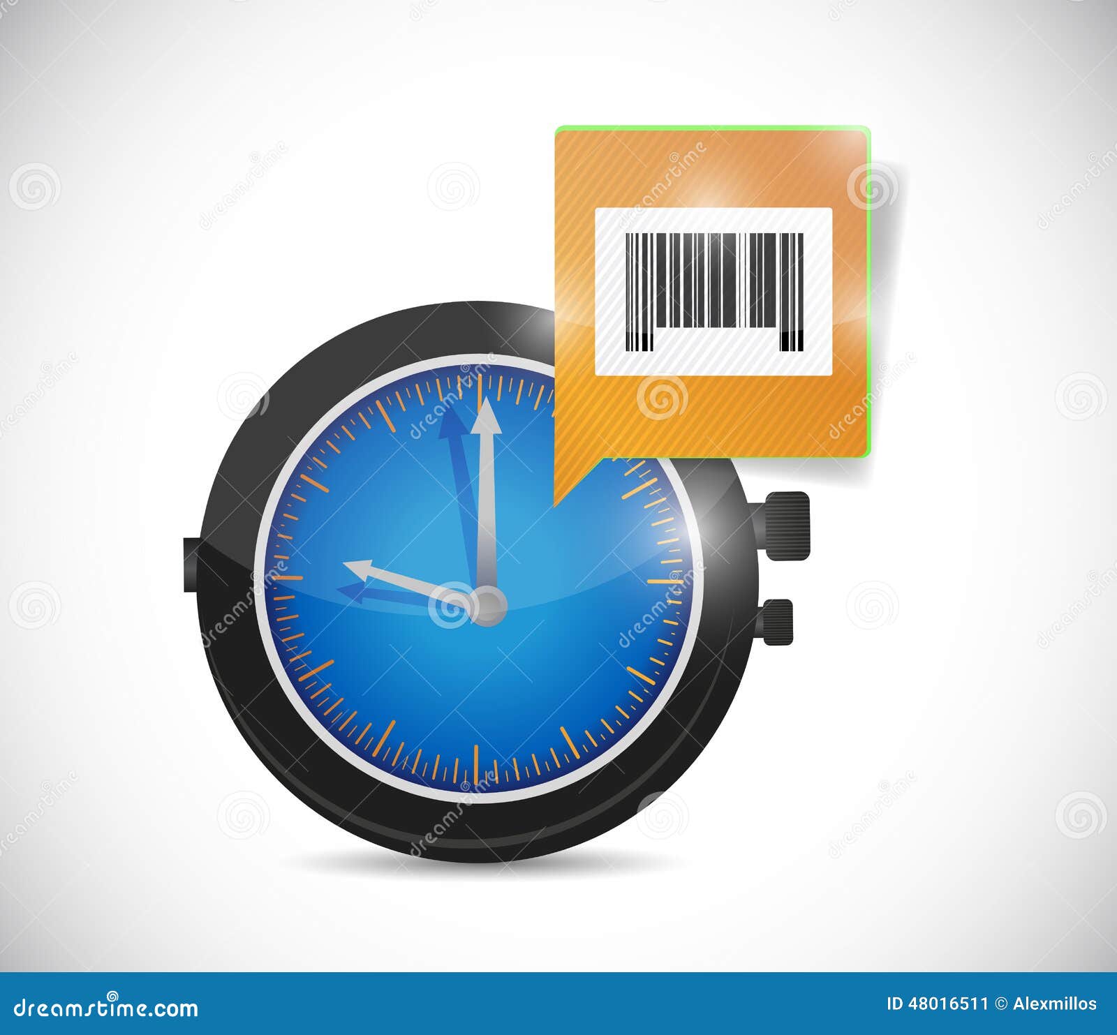 Chrono Over White Cartoon Vector | CartoonDealer.com #15864539