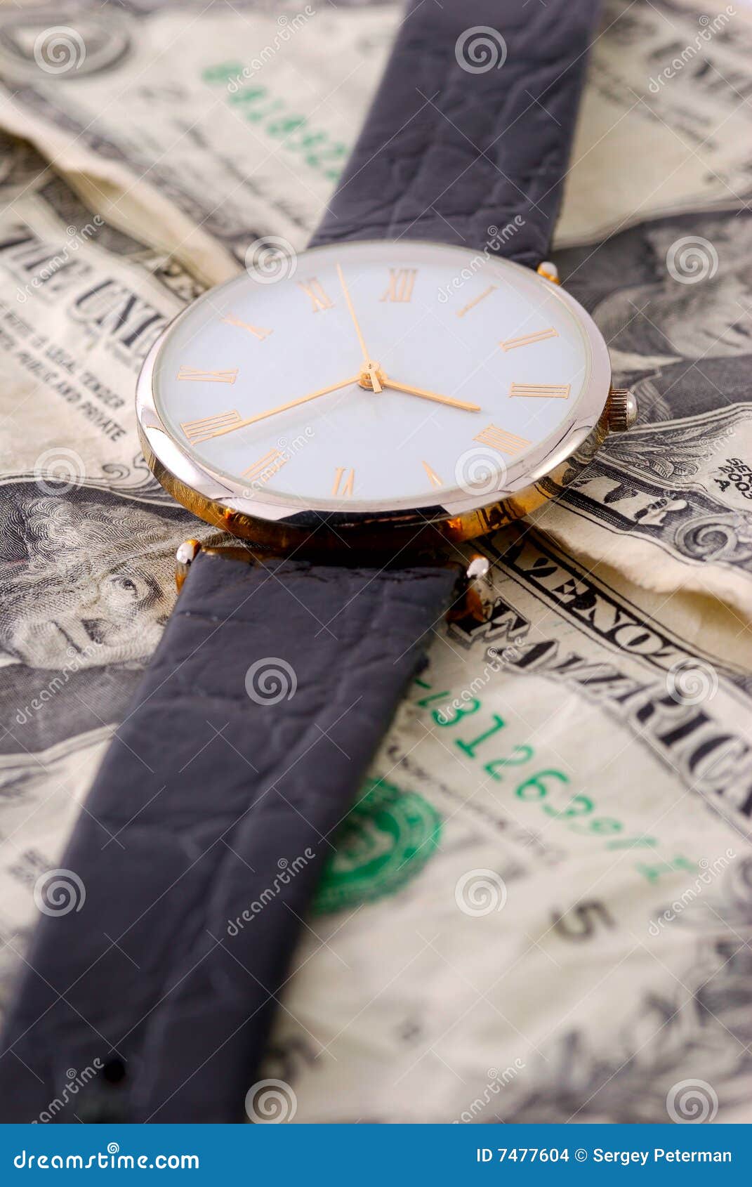 Watch and money stock photo. Image of chronometer, pocket - 7477604