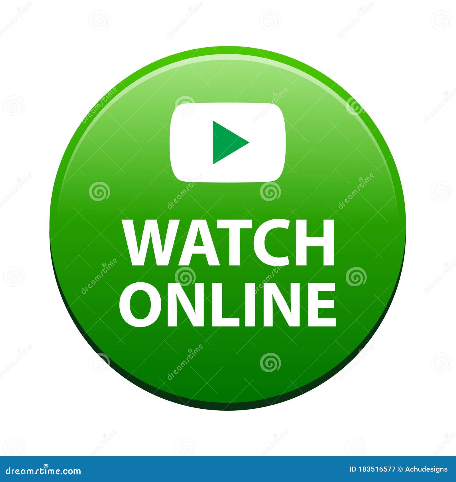 Watch online button stock vector. Illustration of button - 183516577