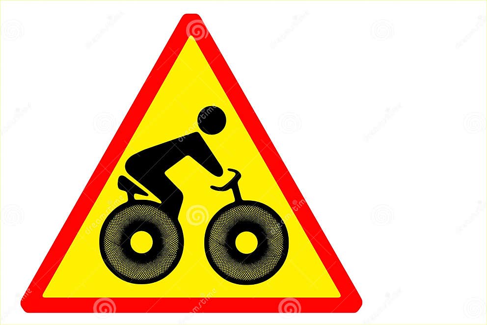 Watch out for cyclists stock illustration. Illustration of frame - 27149515
