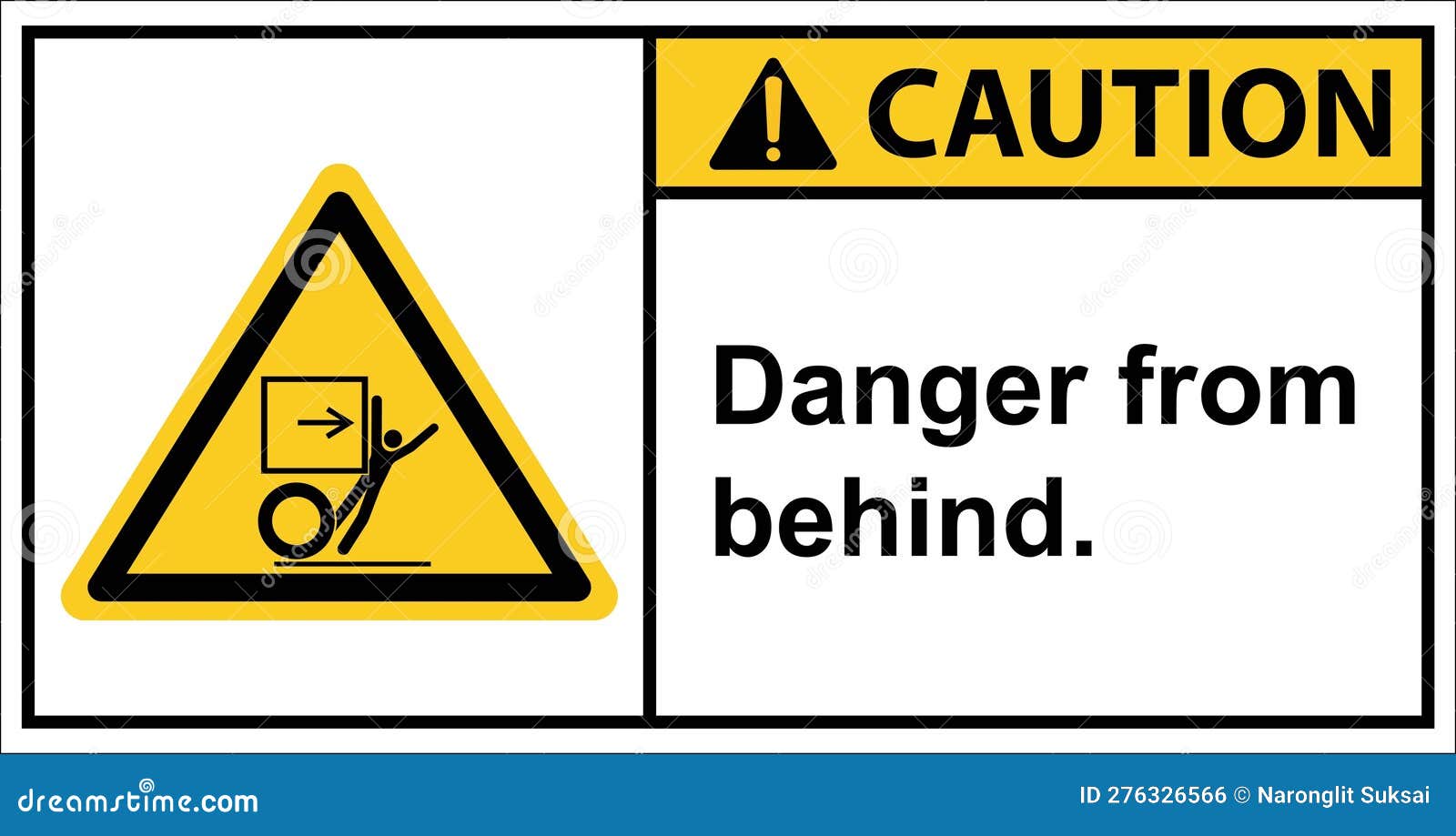 Watch Out for Danger from Behind.label Caution Stock Vector ...