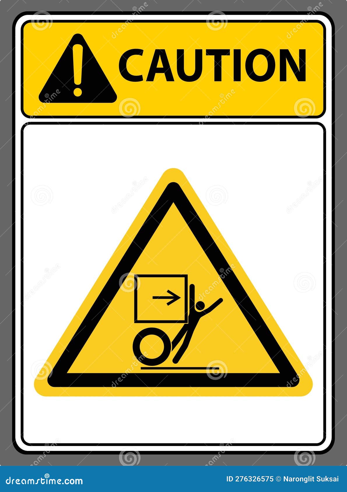 Watch Out for Danger from Behind.label Caution Stock Vector ...