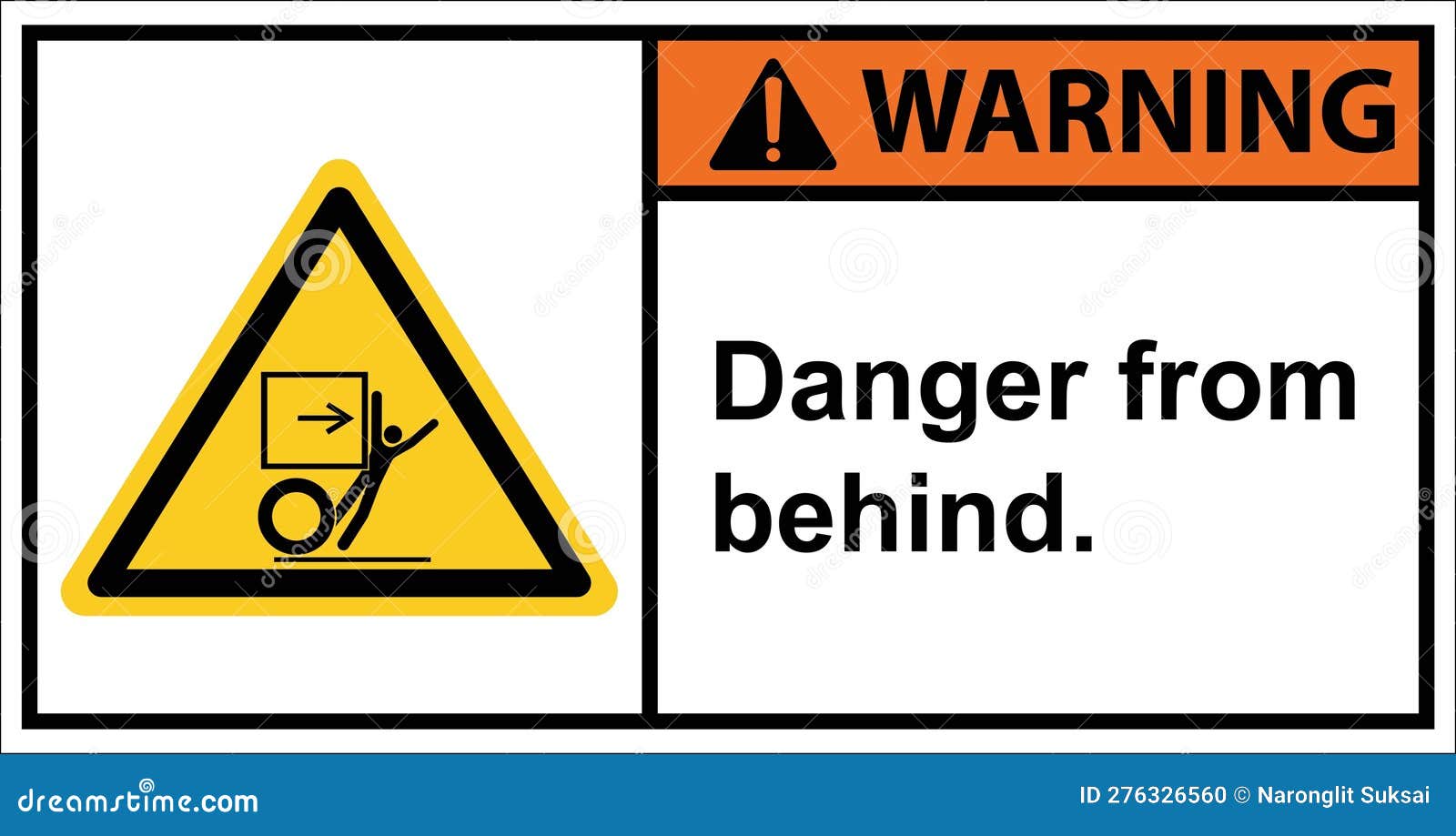 Watch Out for Danger from Behind.label Warning Stock Vector ...