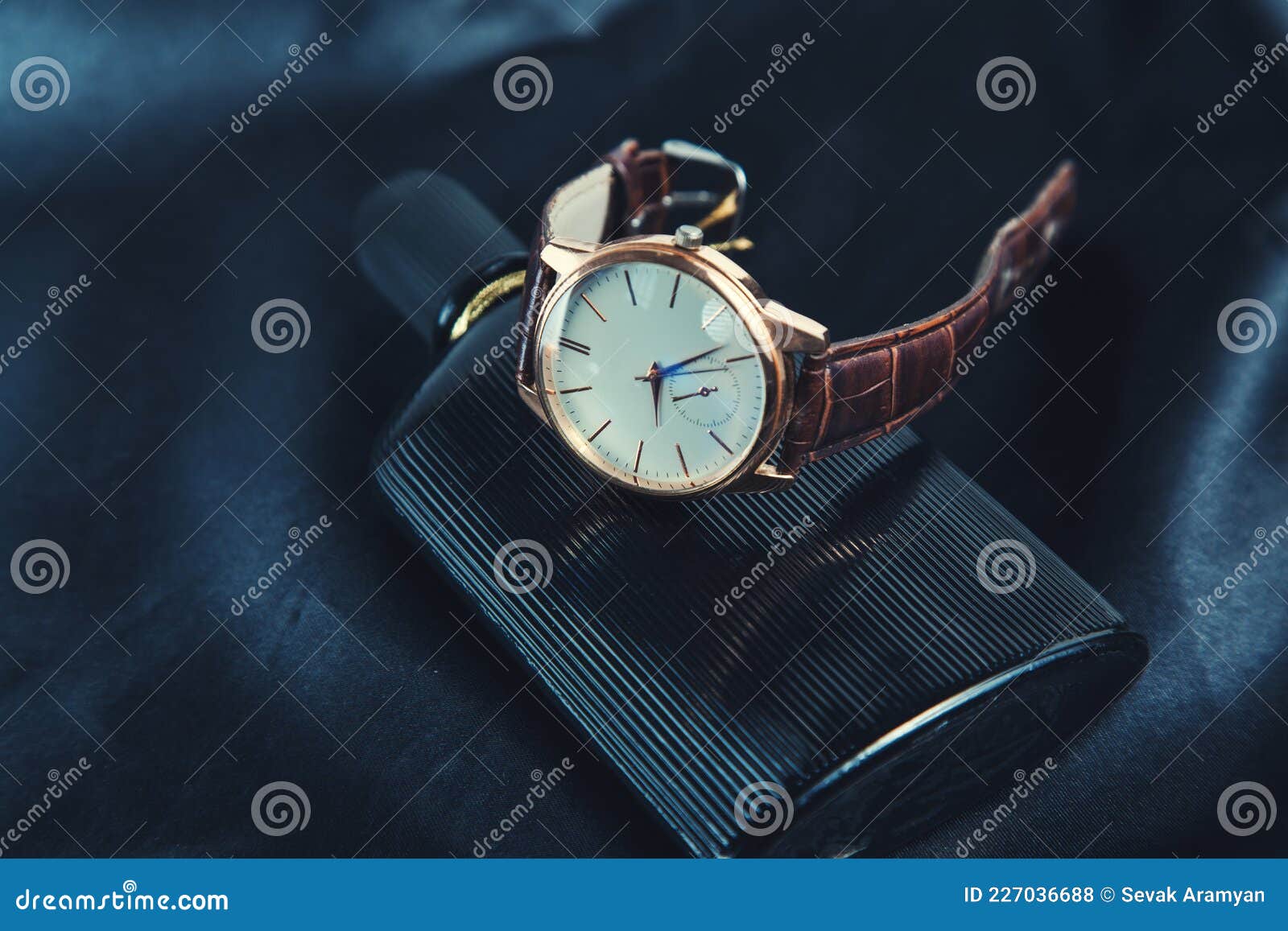 Watch on Perfume on the Dark Background. Stock Photo - Image of dark ...