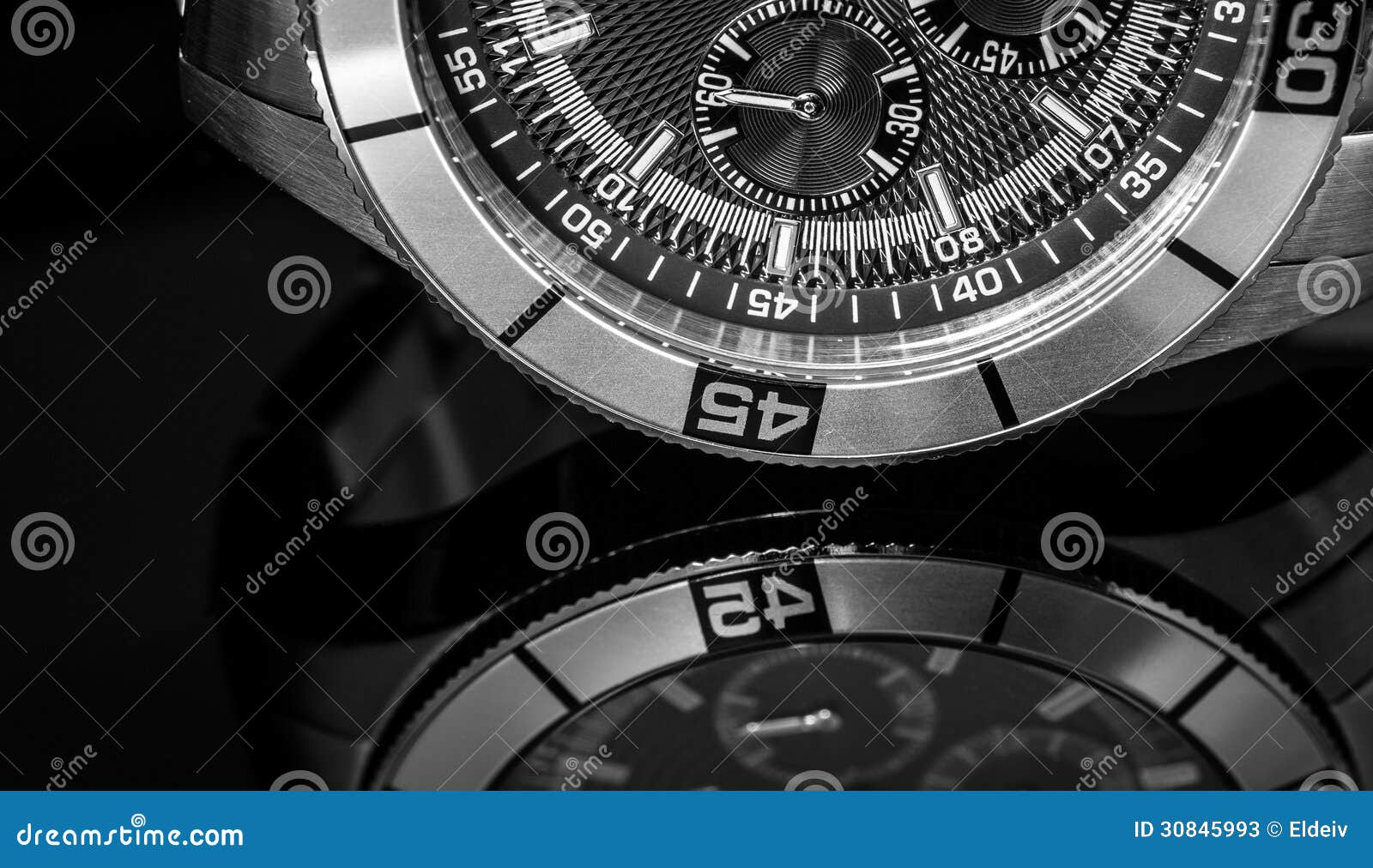 Watch Reflection stock image. Image of elegant, macro - 30845993