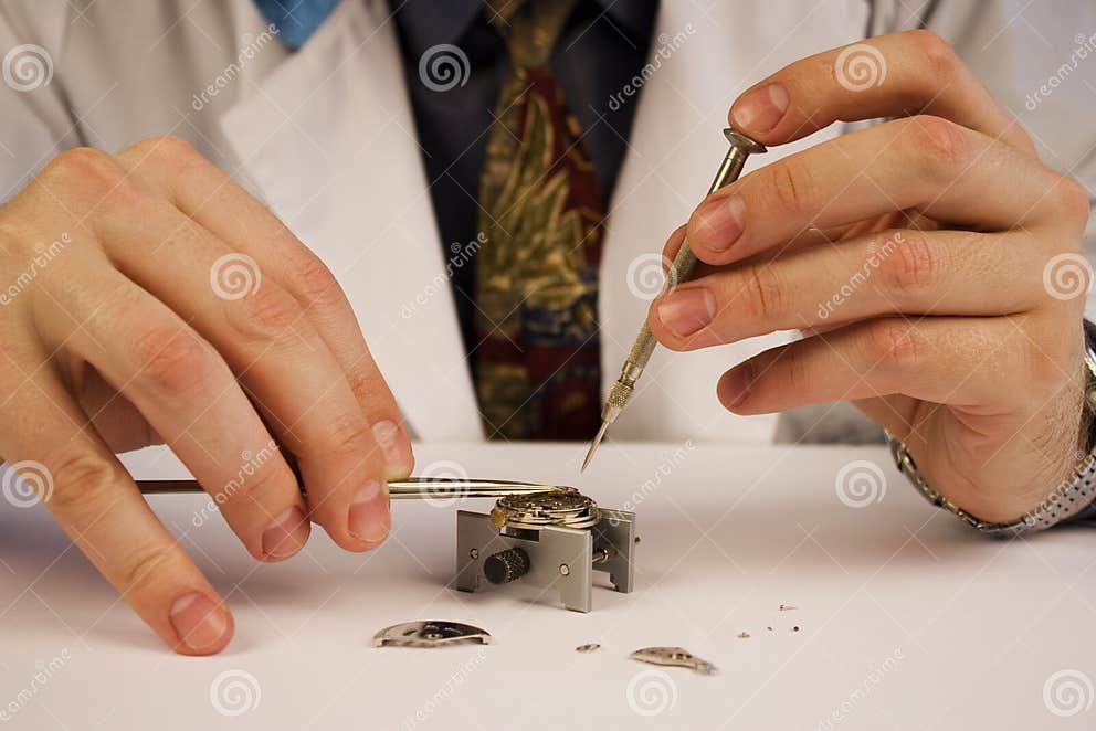 Watch Repair stock photo. Image of dismantle, clocks, master - 1515078