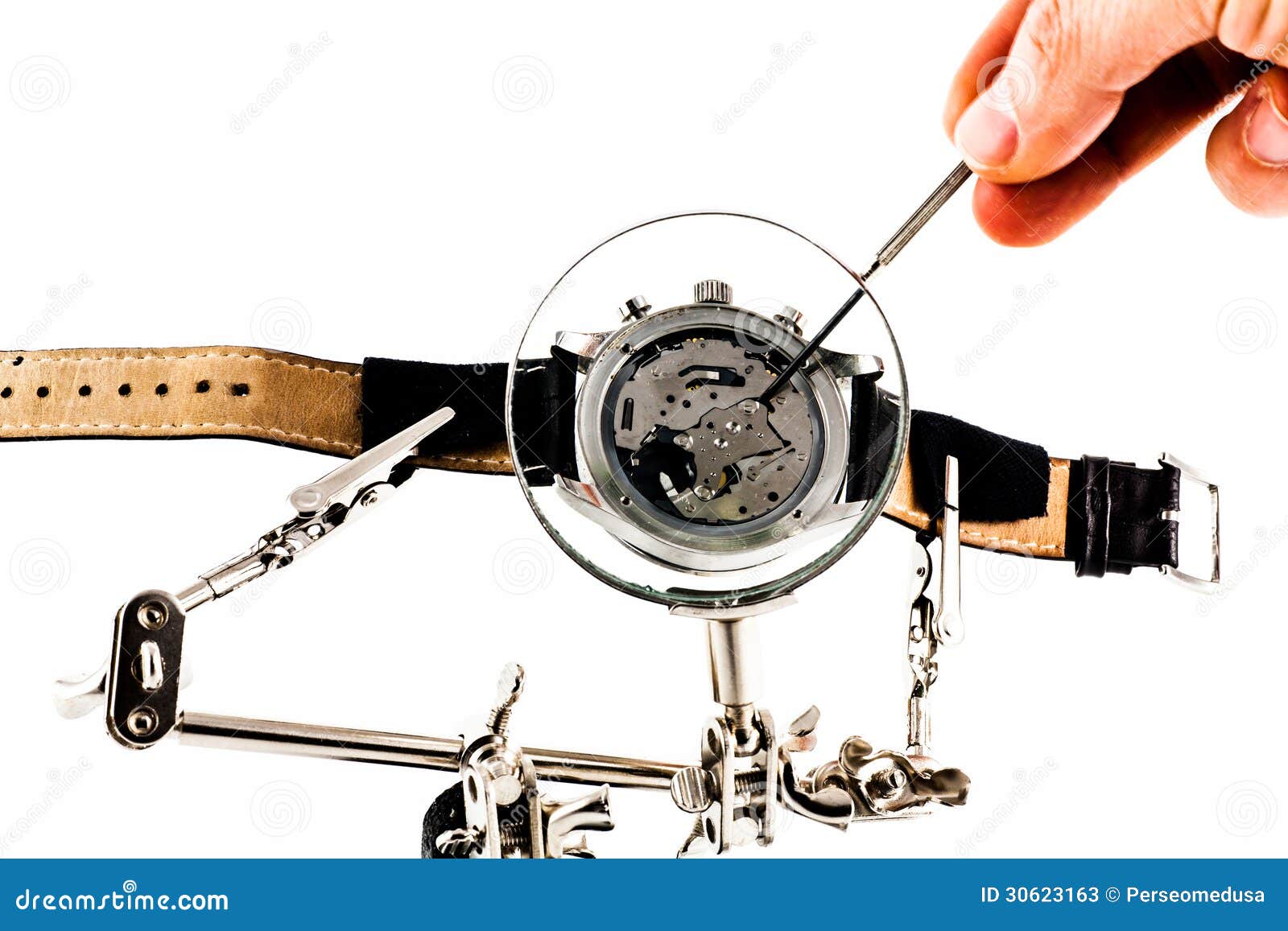 Watch repairing operation stock image. Image of jewellery - 30623163