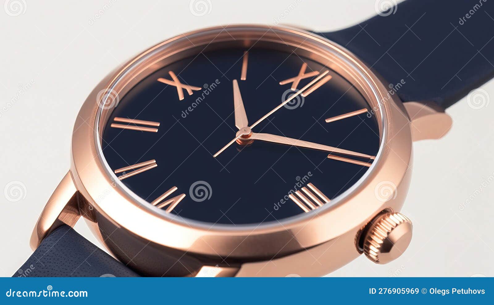 A Watch with Roman Numerals on a Blue Strap Stock Illustration ...