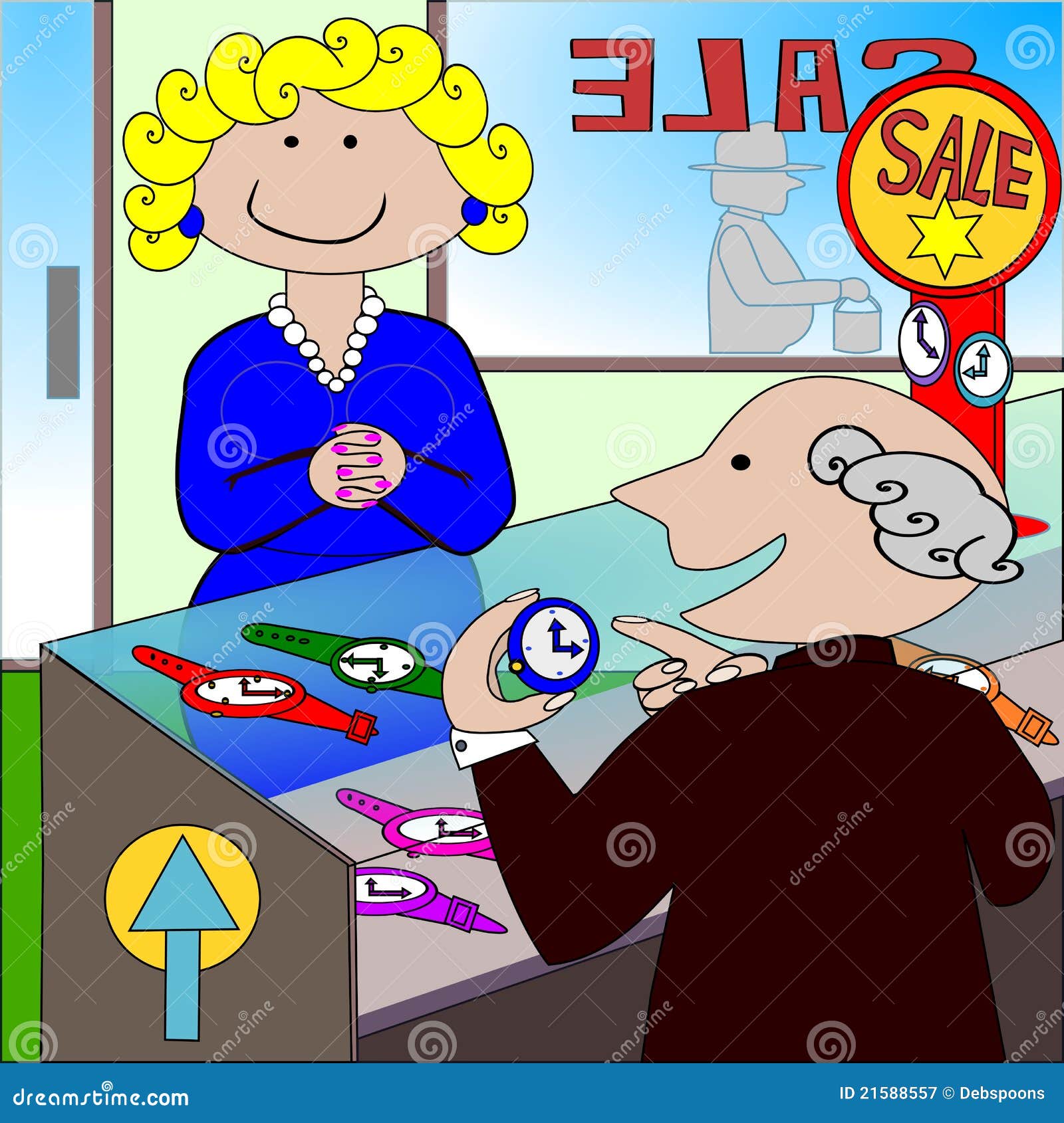 Watch sales stock illustration. Illustration of sold - 21588557