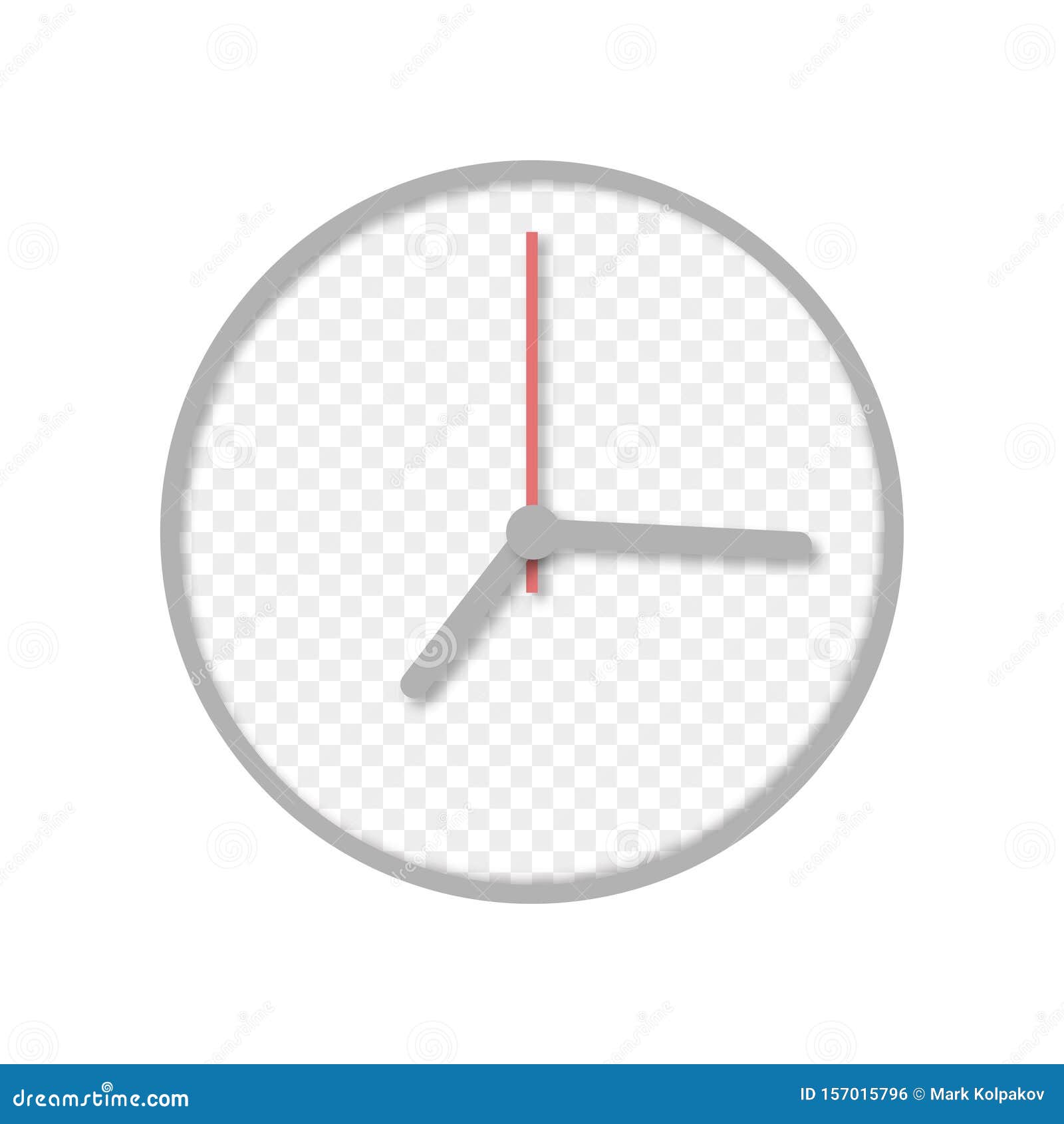 Watch with Shadow and Transparent Dial, Vector Stock Vector ...