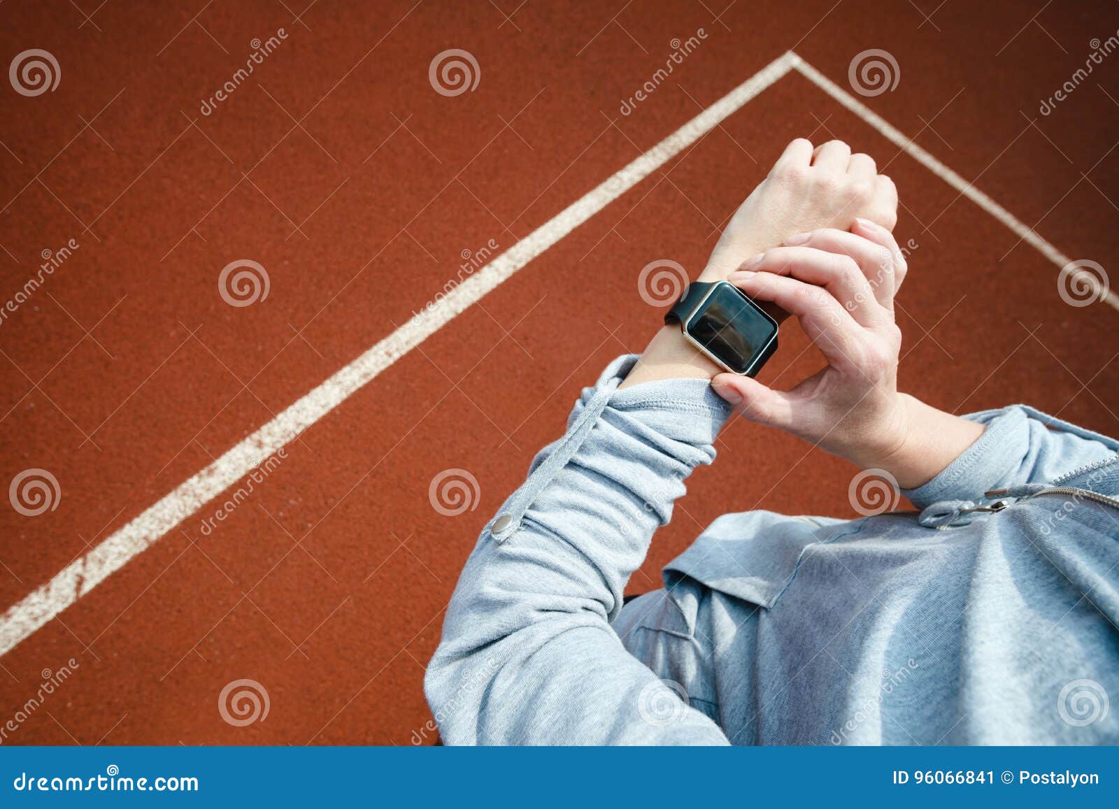 Watch for Sports with Smartwatch. Jogging Training for Marathon. Stock ...