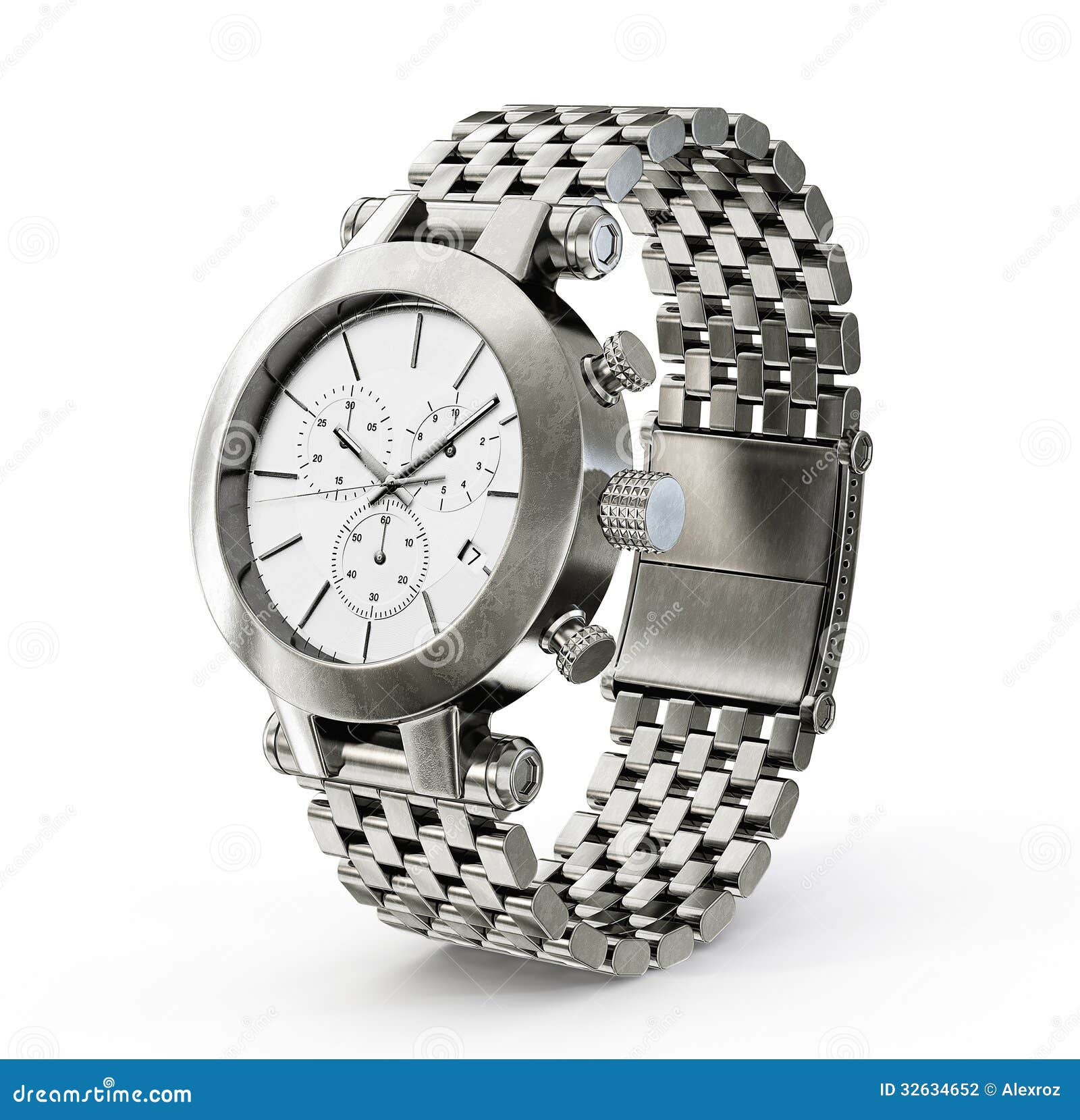 Watch stock illustration. Illustration of chrome, classy - 32634652