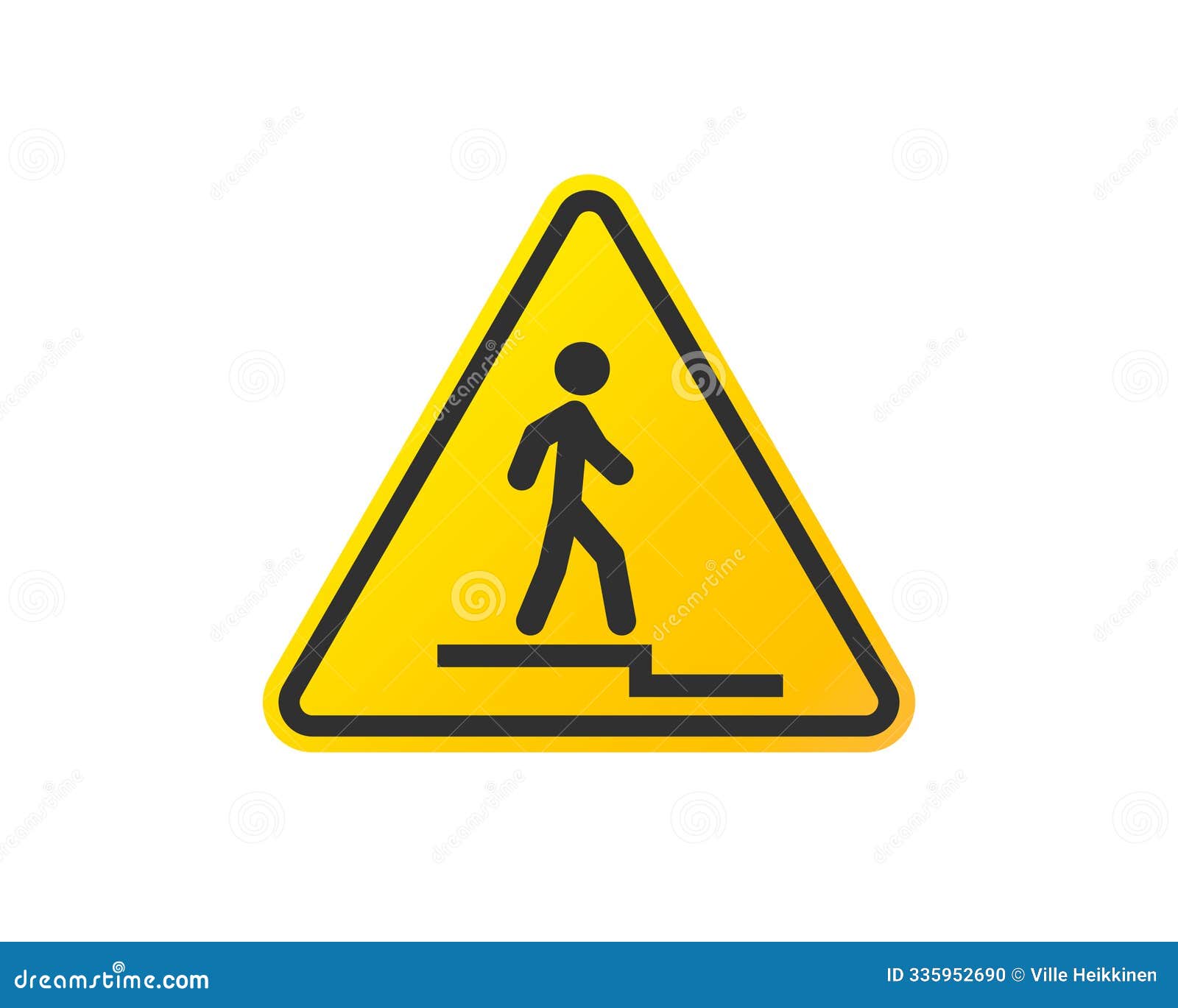 Watch Step Down Caution Icon Symbol. Stairway Warning Sign Stock ...