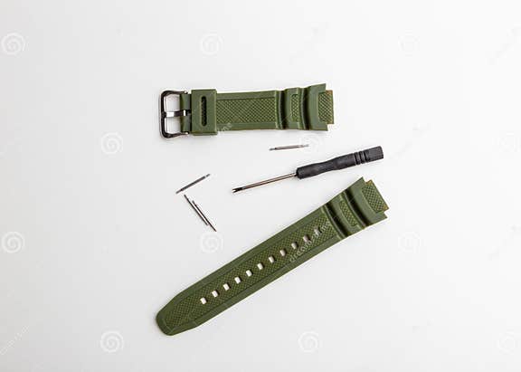 A Plastic Strap Change Kit for Watches Stock Image - Image of ...