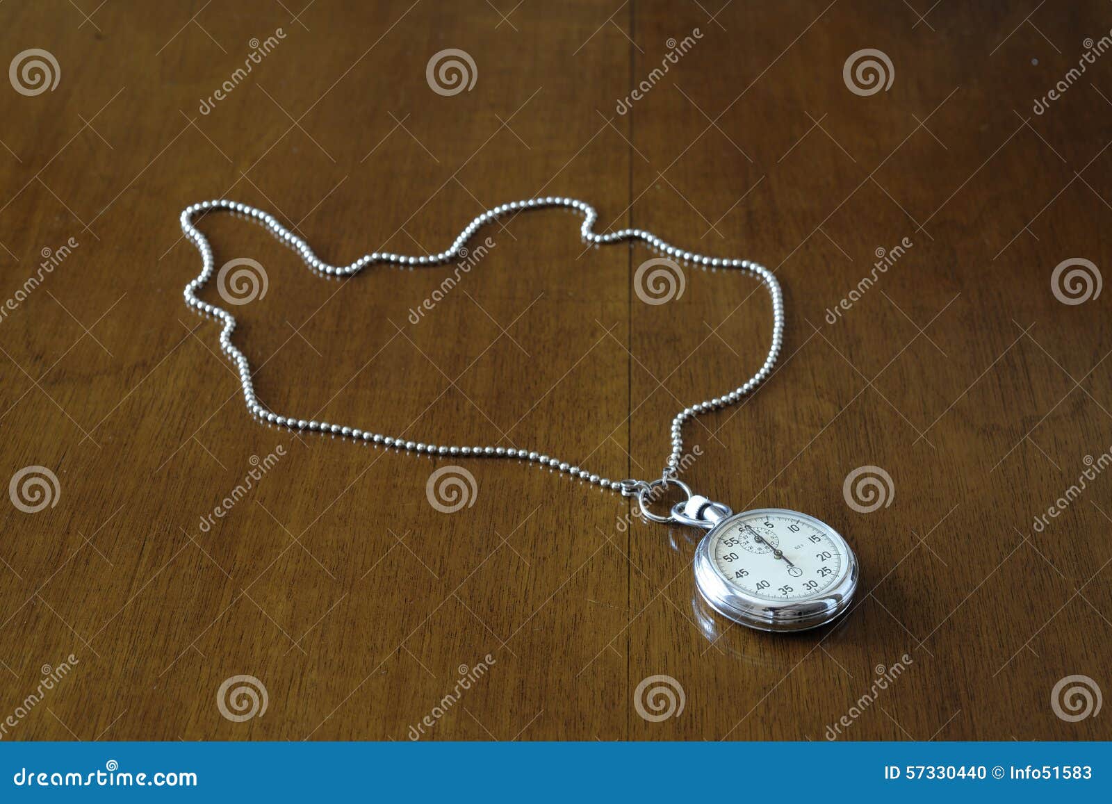 Watch on table stock photo. Image of wood, chain, perspective - 57330440