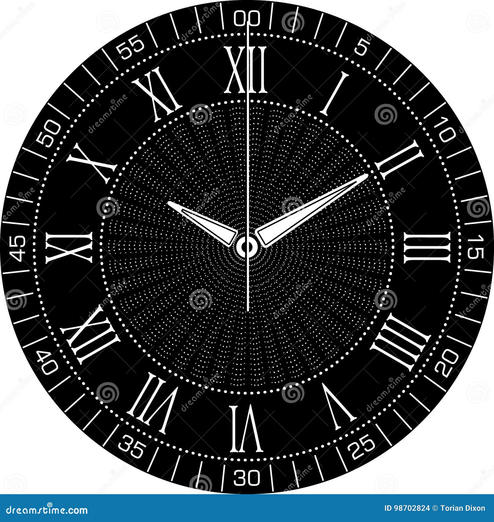 Watch Template I stock illustration. Illustration of numbers - 98702824
