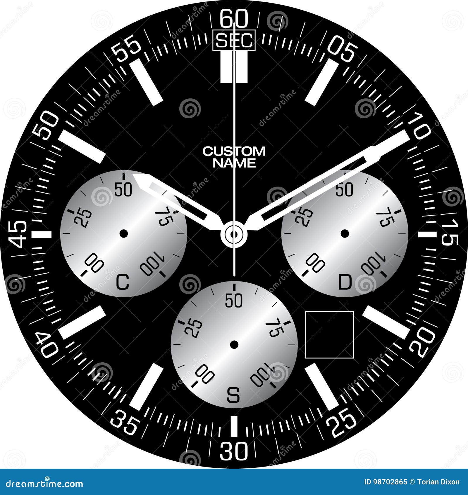 Watch Template k stock illustration. Illustration of template - 98702865