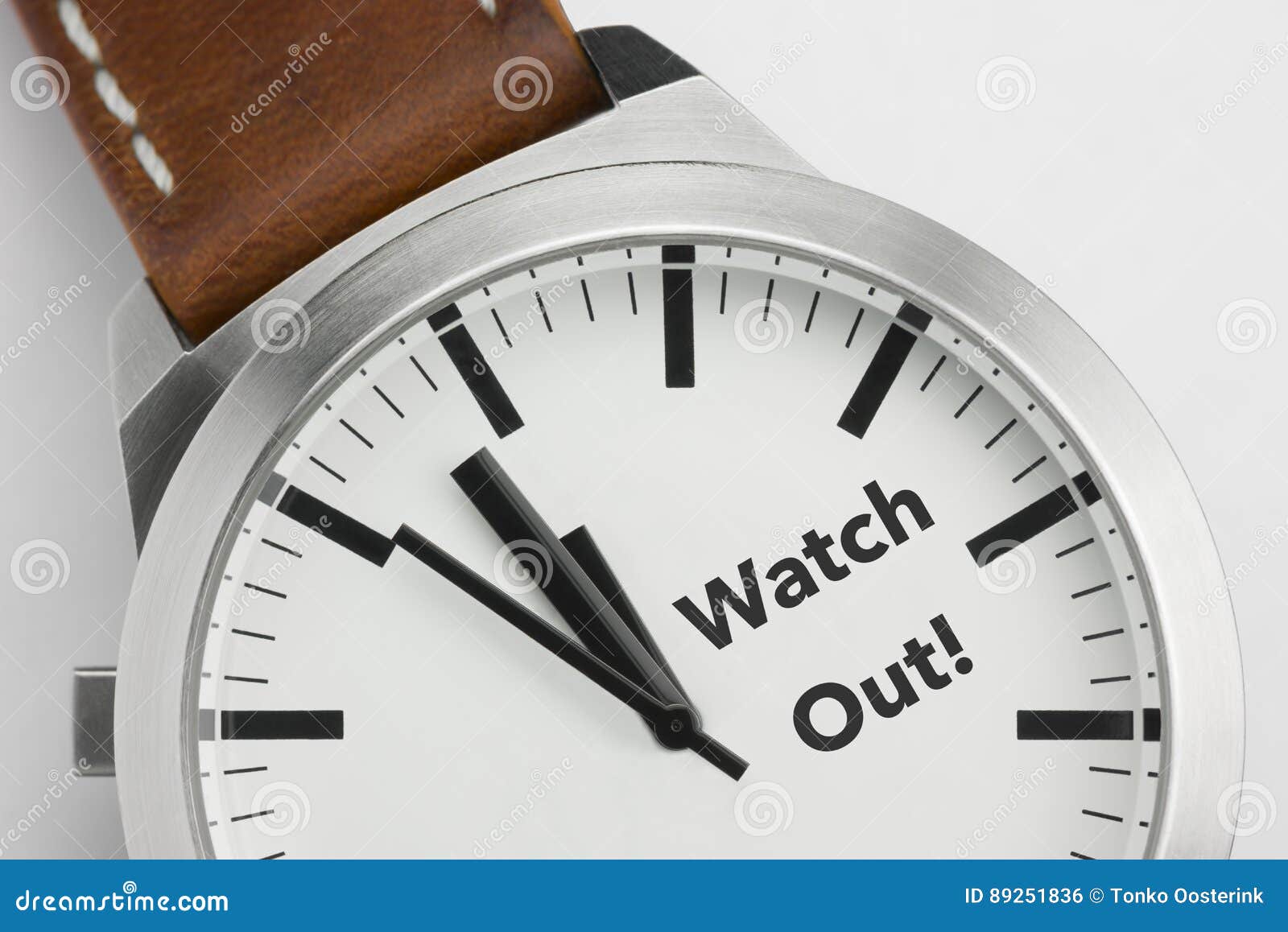 Watch with text Watch Out stock photo. Image of concept - 89251836