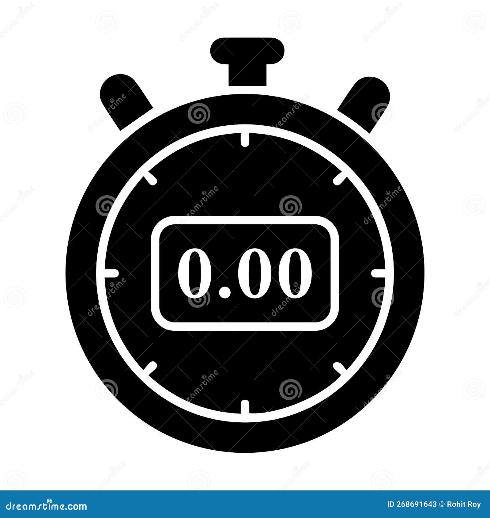 Watch time icon stock illustration. Illustration of dial - 268691643