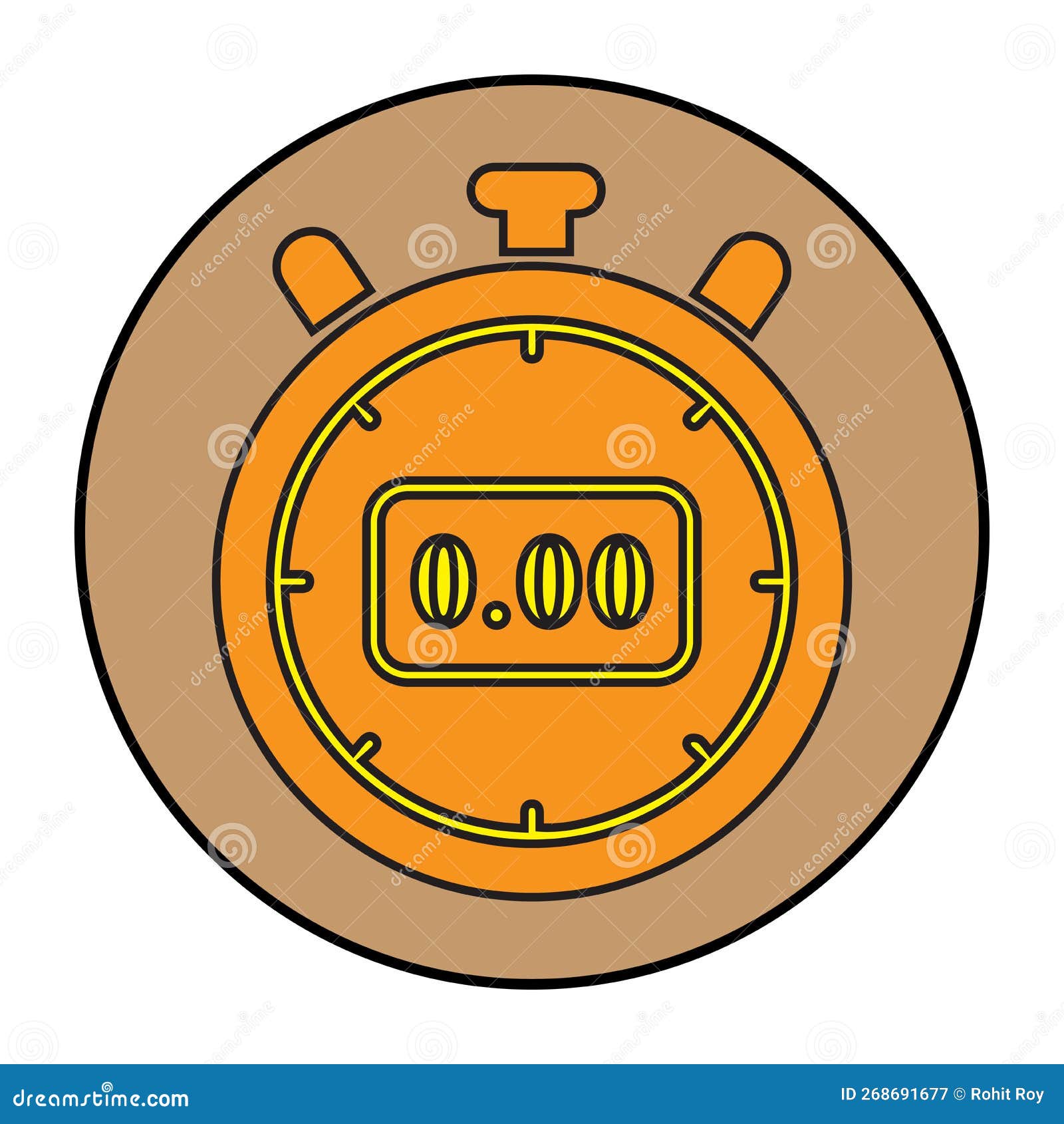 Watch time icon stock illustration. Illustration of icon - 268691677
