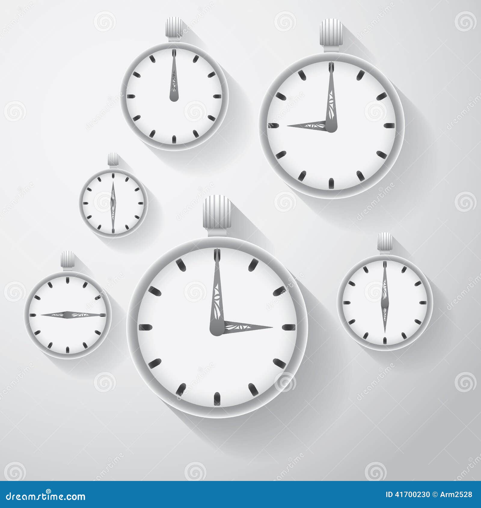 Watch time stock vector. Illustration of timepiece, time - 41700230