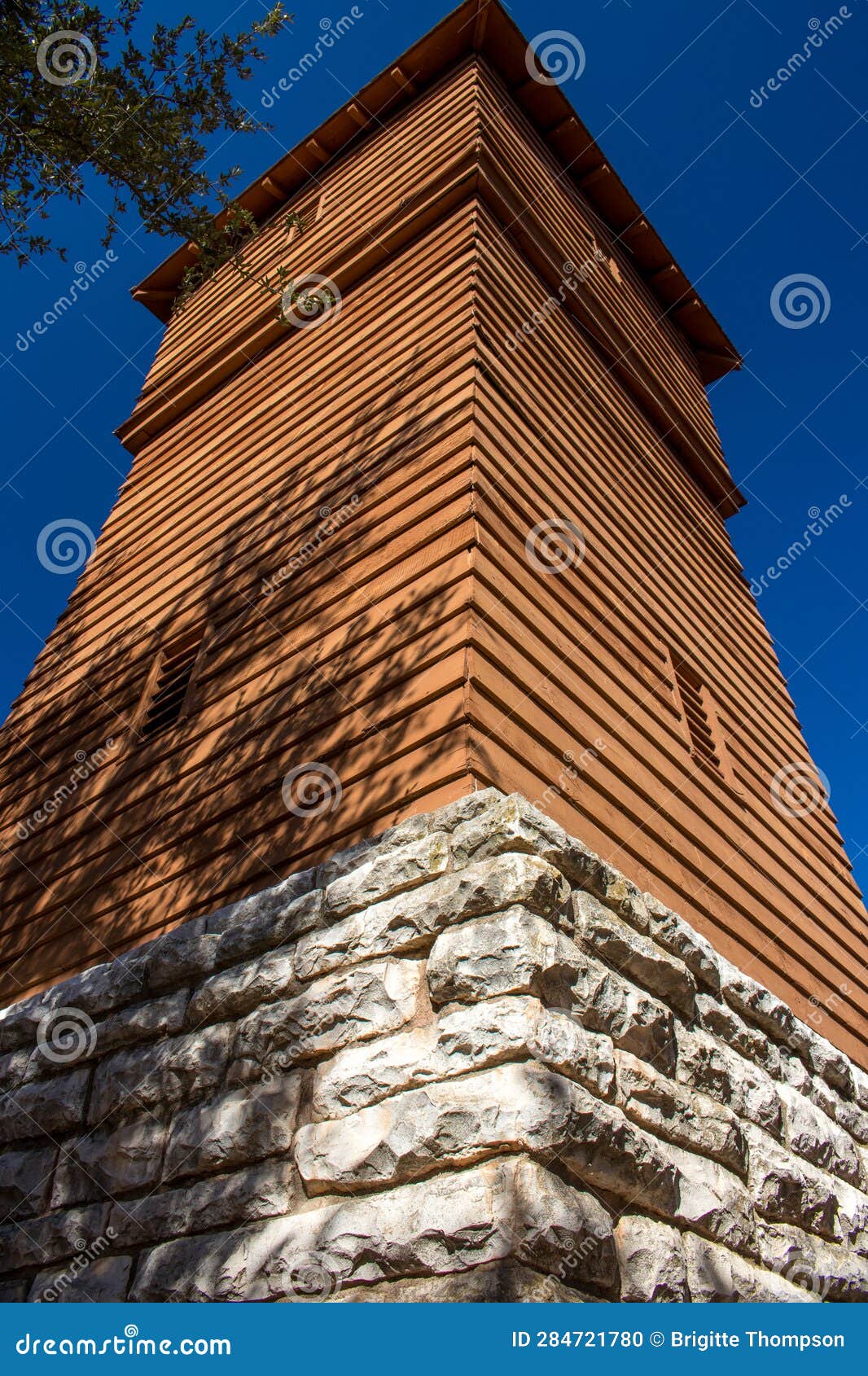 Wooden Lookout Tower at the Abilene State Park Texas Stock Photo ...