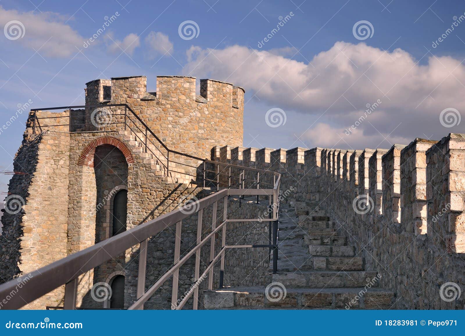 Watch Tower at Medieval Citadel Stock Image - Image of macedonia ...
