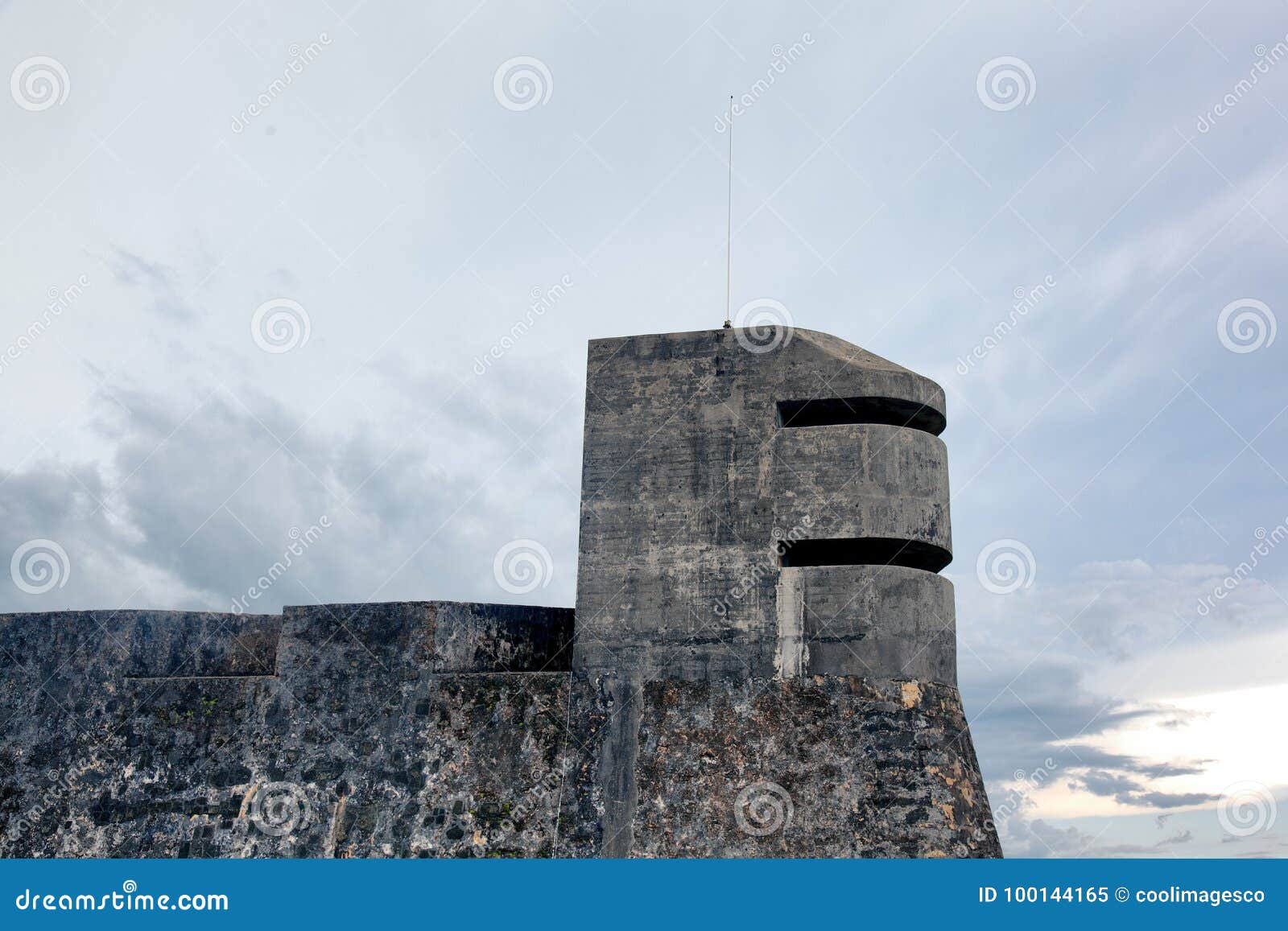 A watch tower in San Juan stock image. Image of tower - 100144165