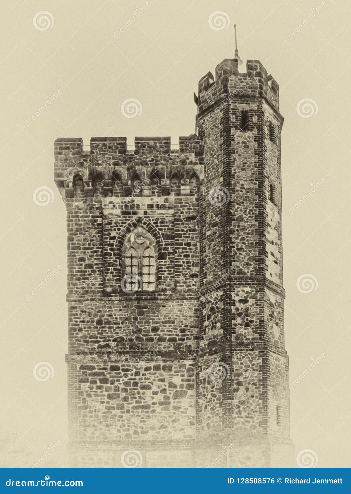 The Watch Tower - Stone Tower Stock Photo - Image of europe, european ...