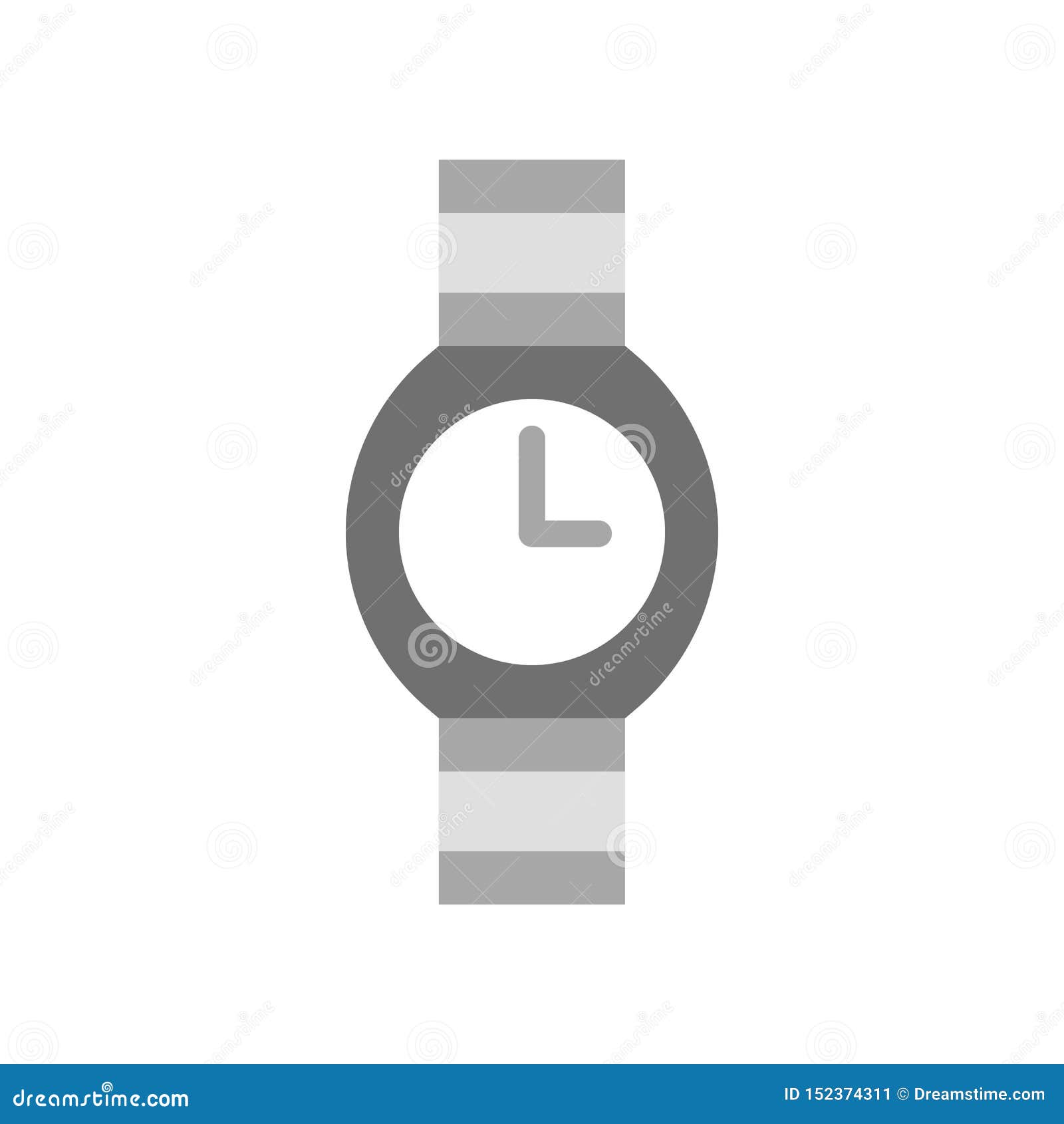 Watch Vector Illustration, Isolated Flat Style Icon Stock Vector ...