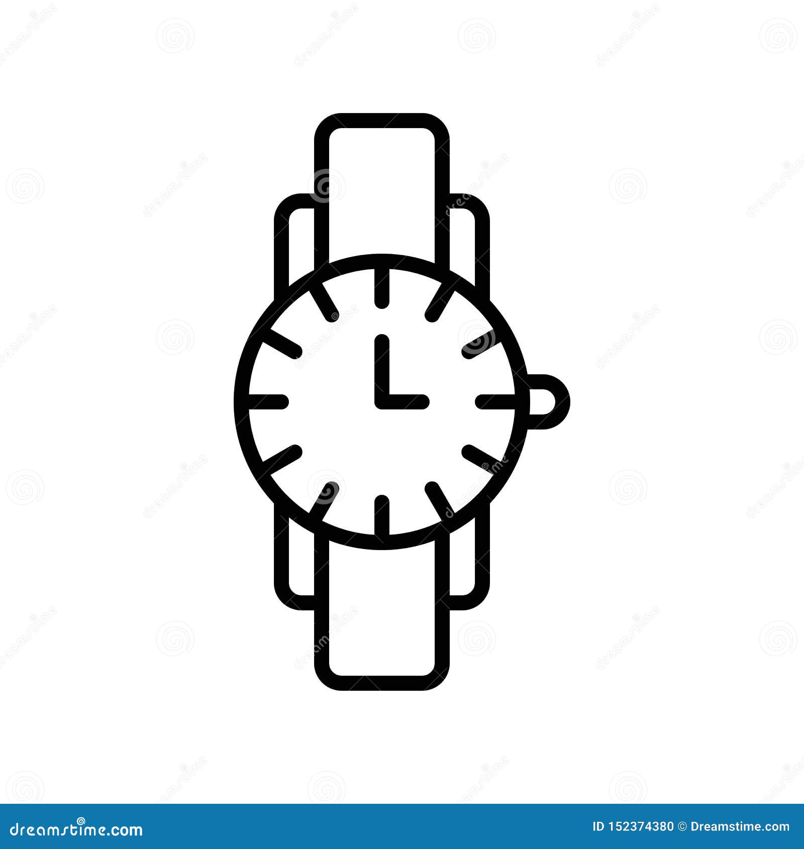Watch Vector Illustration, Isolated Line Style Icon Stock Vector ...