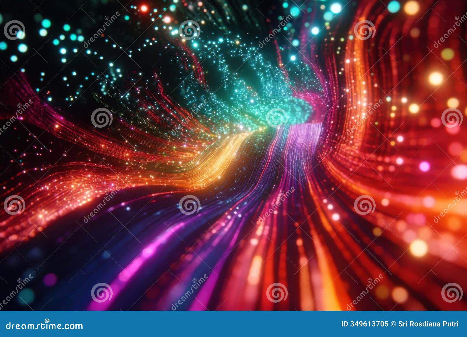 Watch Vibrant Rainbow Lights Flow and Swirl Stock Illustration ...