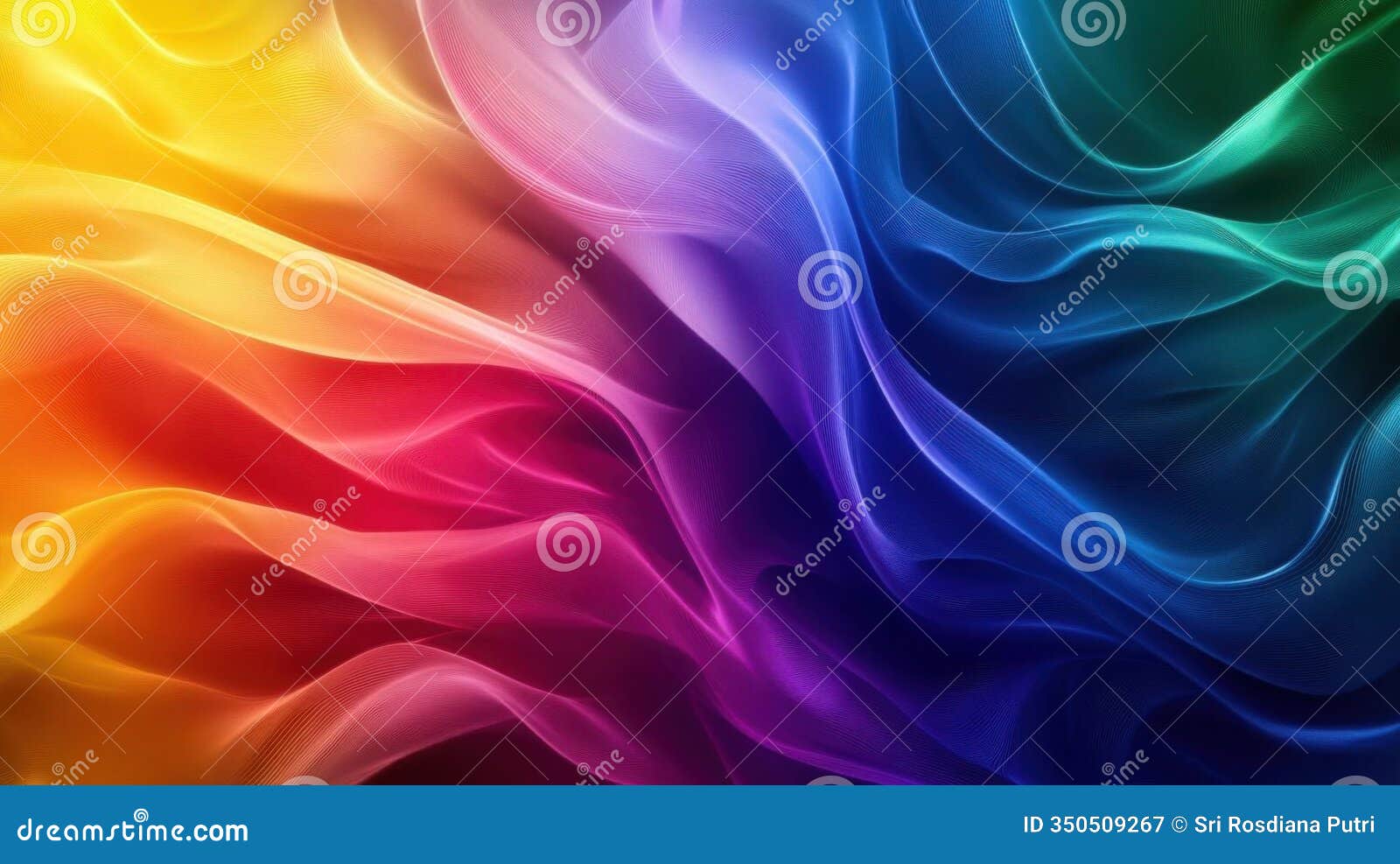 Watch Vibrant Rainbow Waves Flow Smoothly Stock Illustration ...