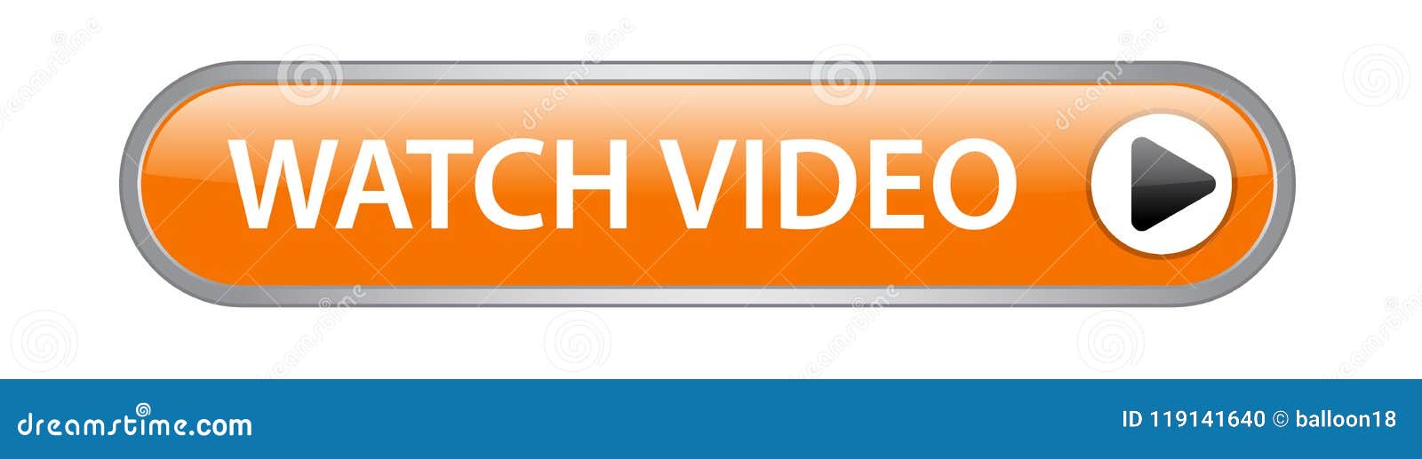 Watch video button stock vector. Illustration of business - 119141640
