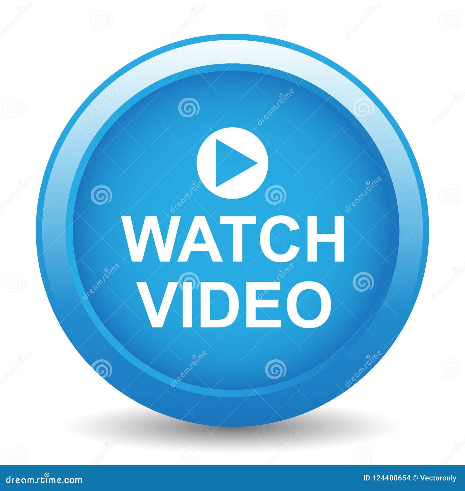 Watch video button stock illustration. Illustration of enter - 124400654