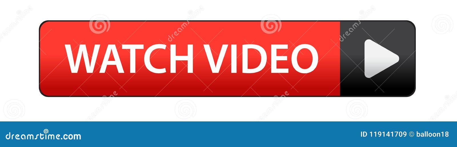 Watch video button stock vector. Illustration of colour - 119141709