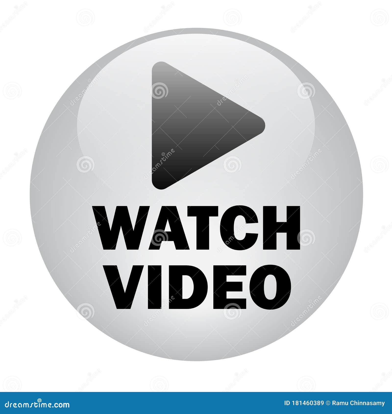 Watch video stock illustration. Illustration of button - 181460389